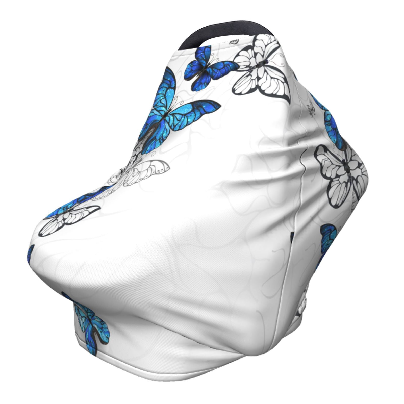 Haiem Blue Flying Butterflies Baby Nursing Cover & Nursing Poncho ...