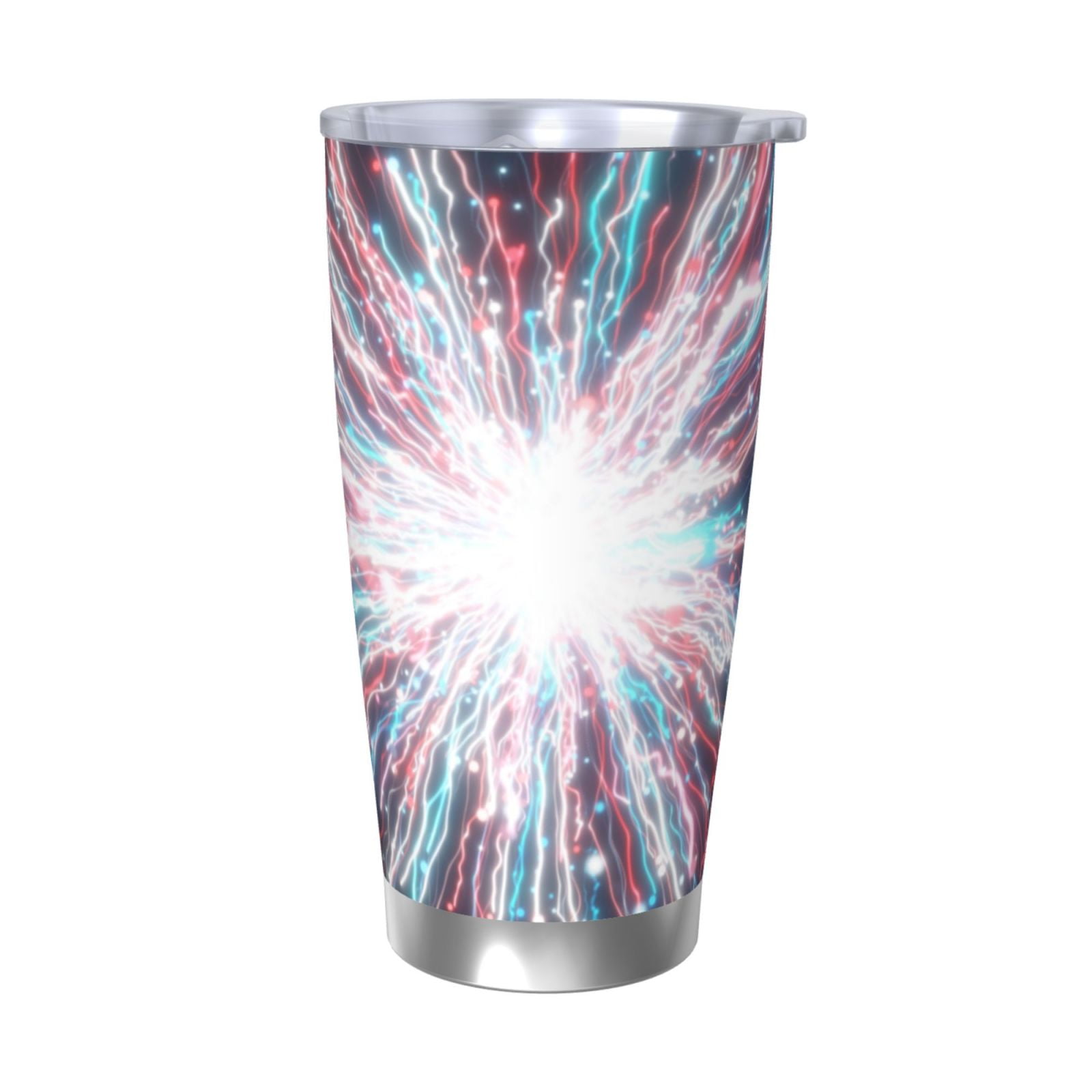 Haiem Blue Swirl Fireworks Printed 20oz Straight Skinny Car Cups With ...