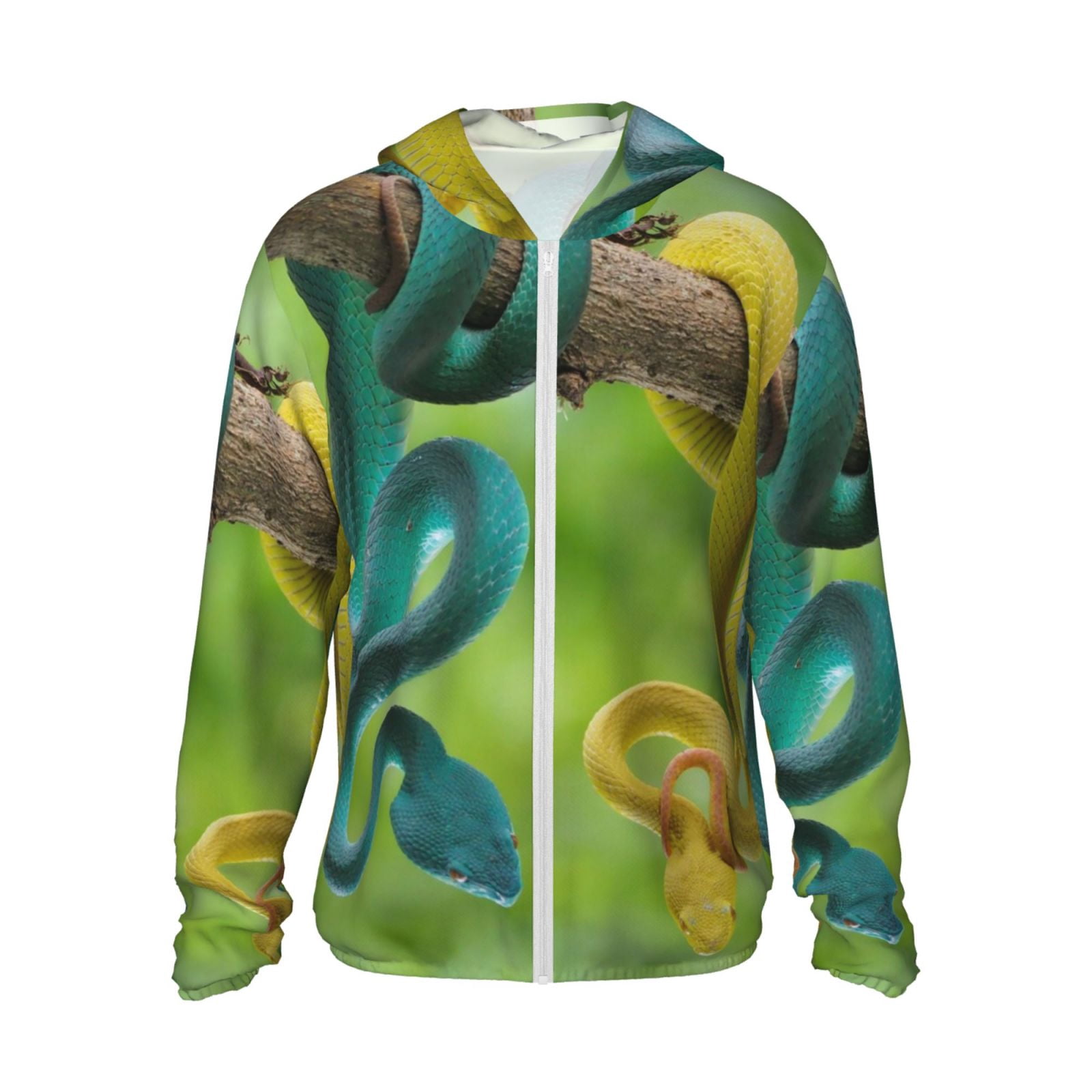 Haiem Blue Viper And Yellow Viper Snake UPF 50+ Fishing Shirts for Men ...