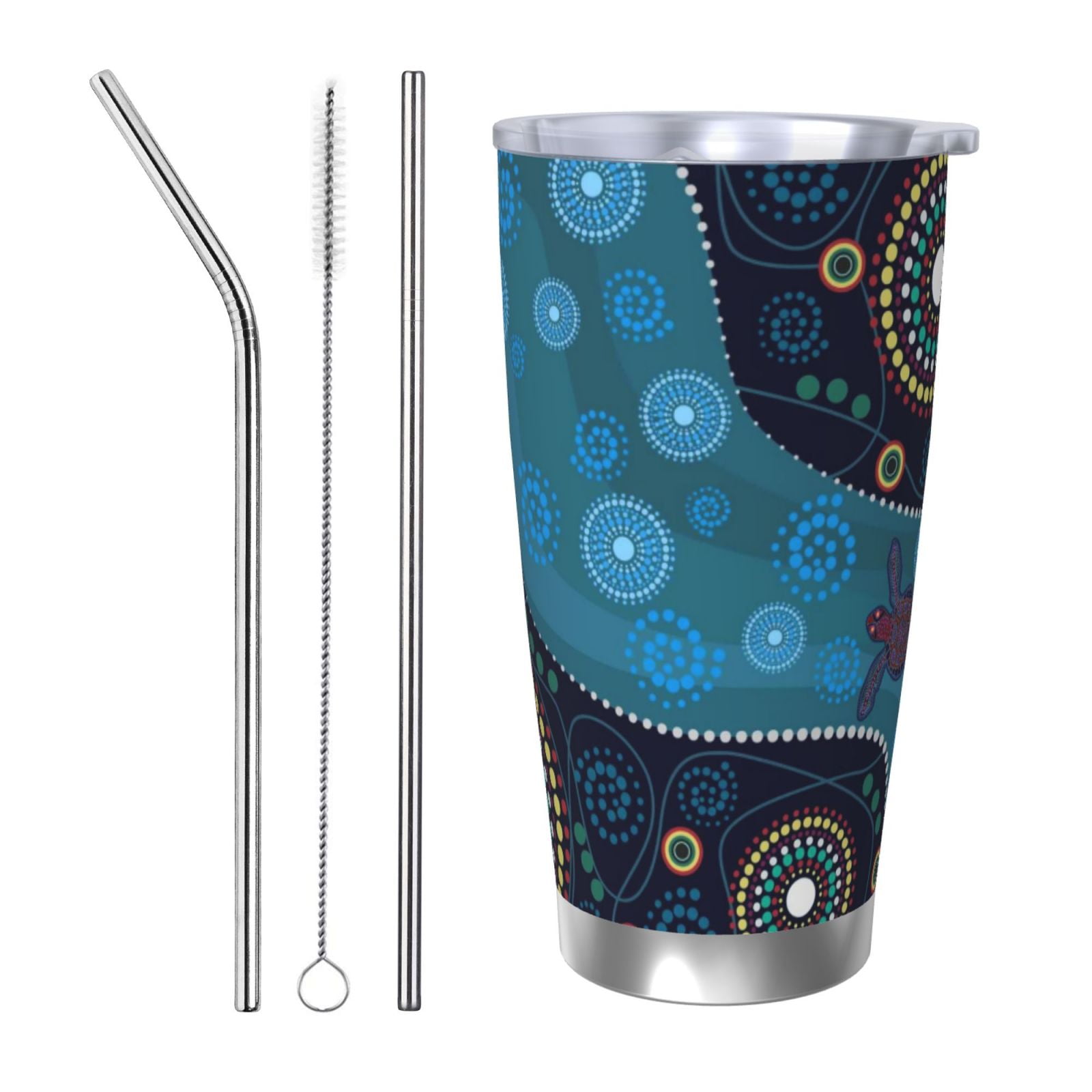 Haiem Bohemian Turtle Printed 20oz Straight Skinny Car Cups With ...