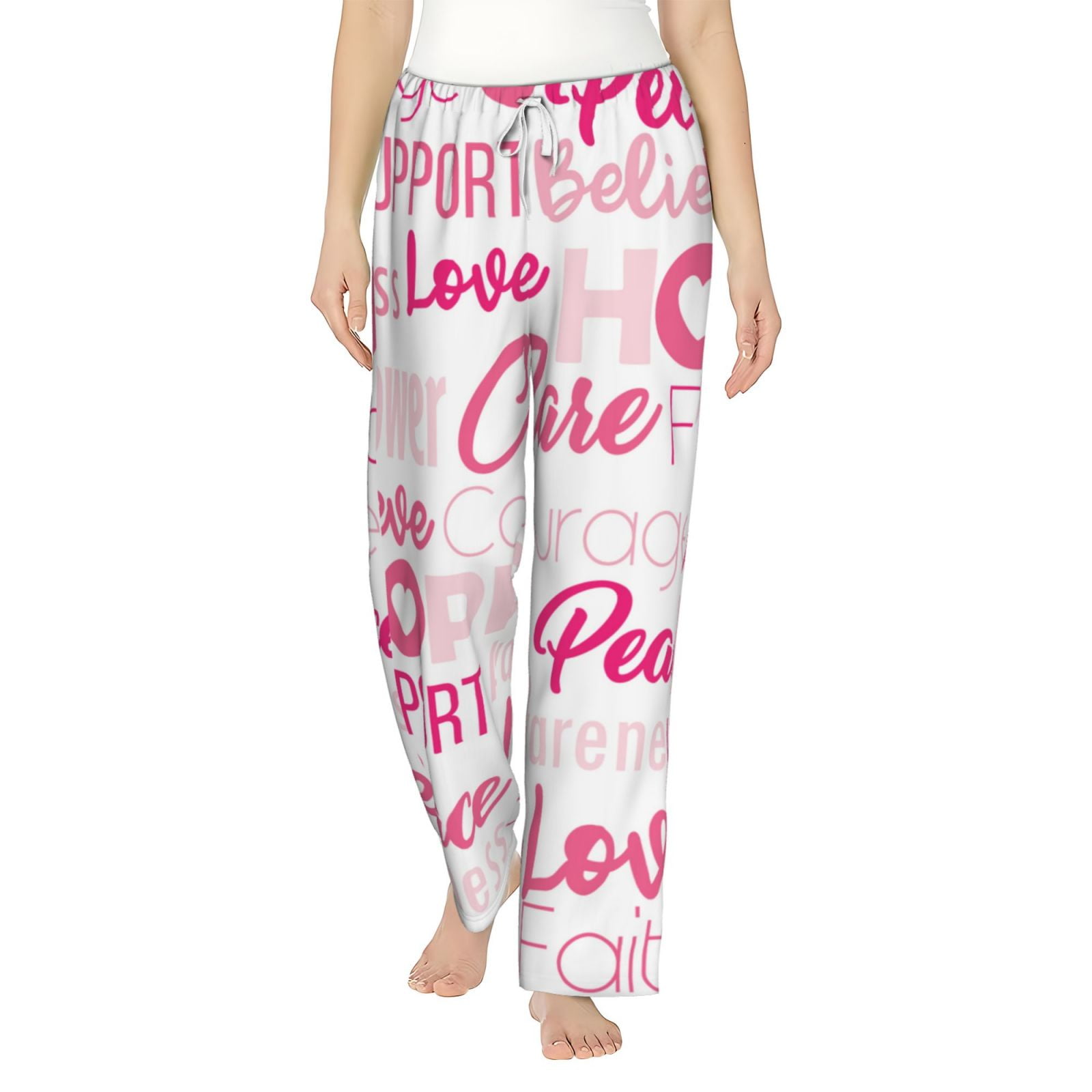 Haiem Breast Cancer Pink Ribbons Awareness (2) Women's Pajama Pants ...