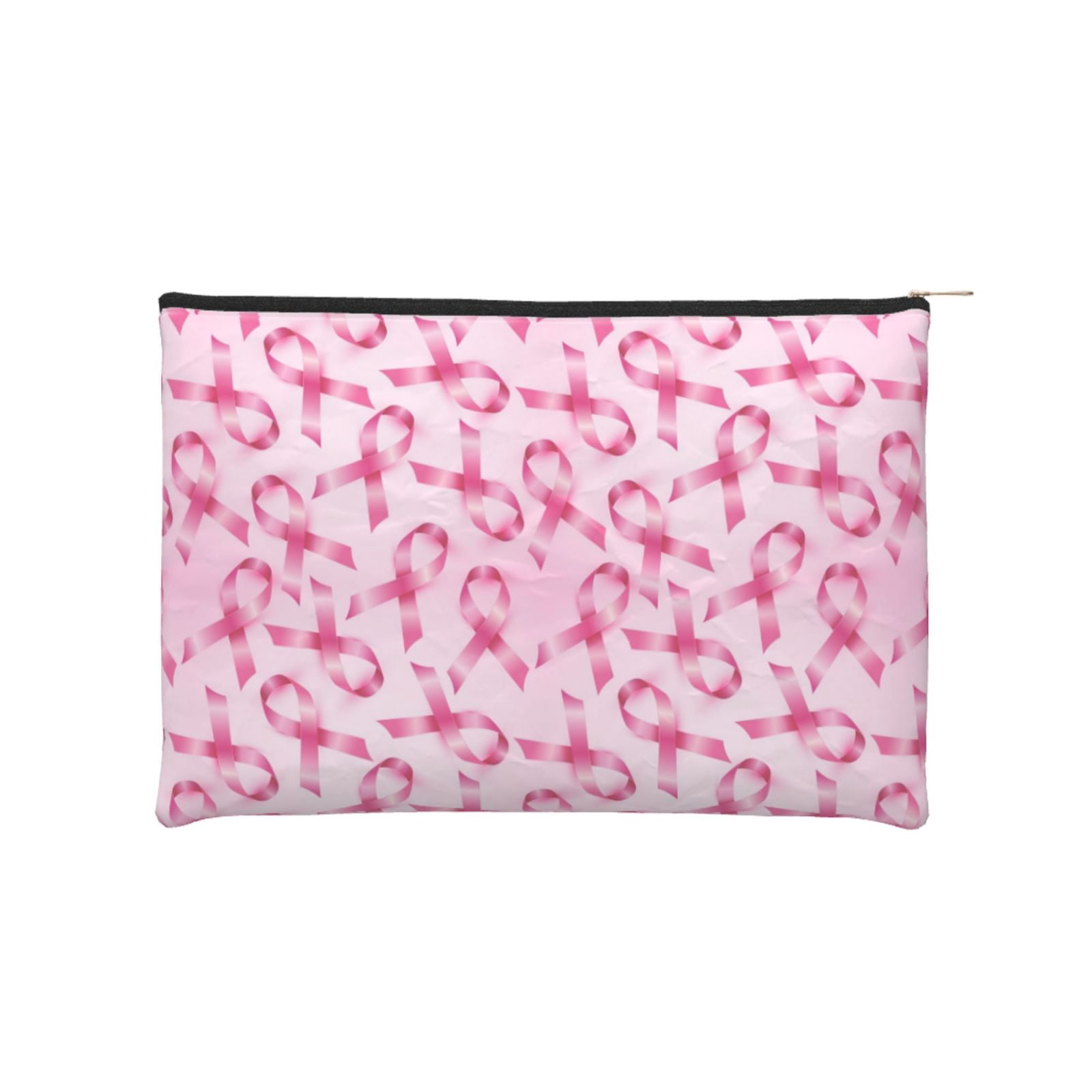Haiem Breast Cancer Ribbons Awareness Music Lover Merch Makeup Bag ...