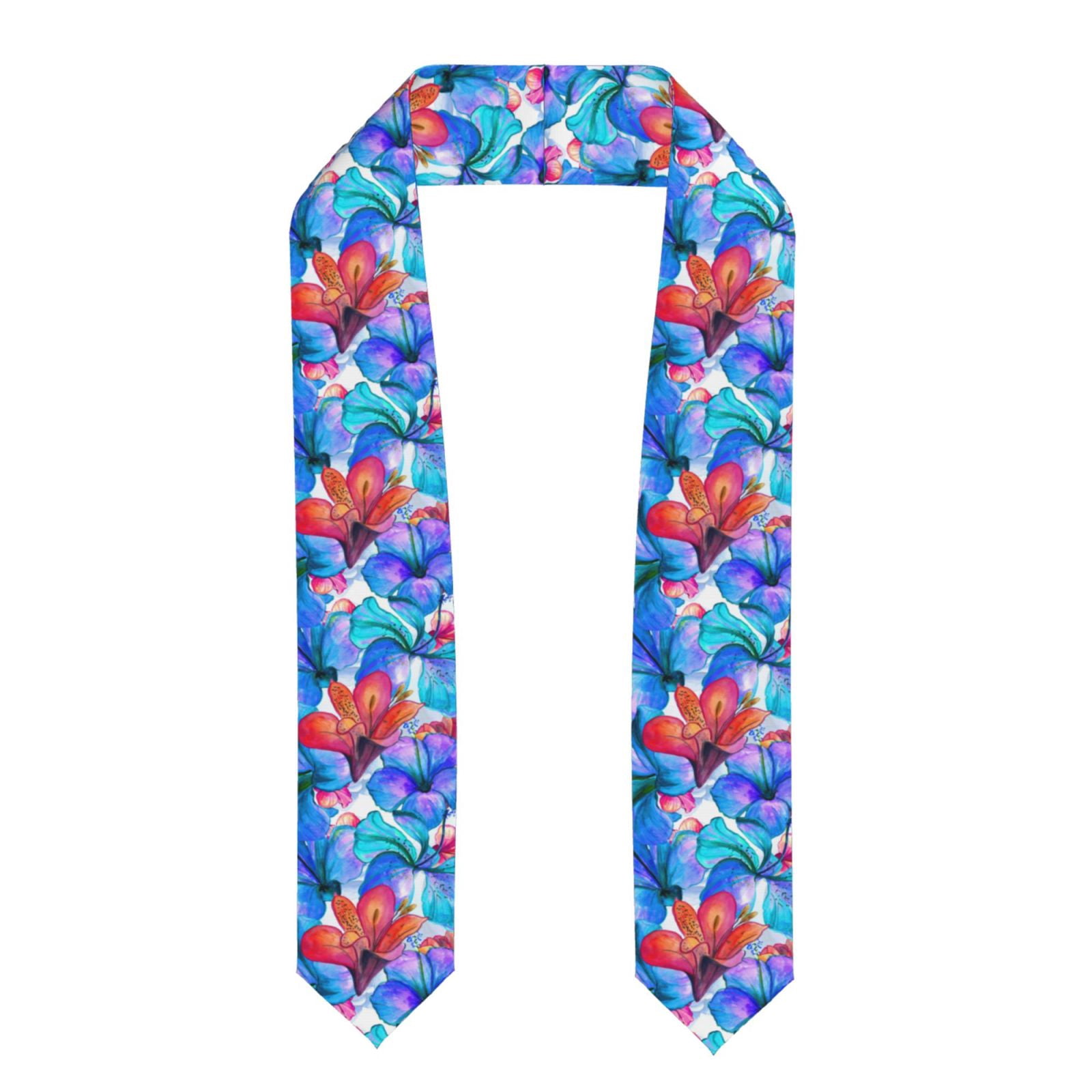 Haiem Bright Flowers Pattern Graduation Stole 2024 | Premium Satin Sash ...