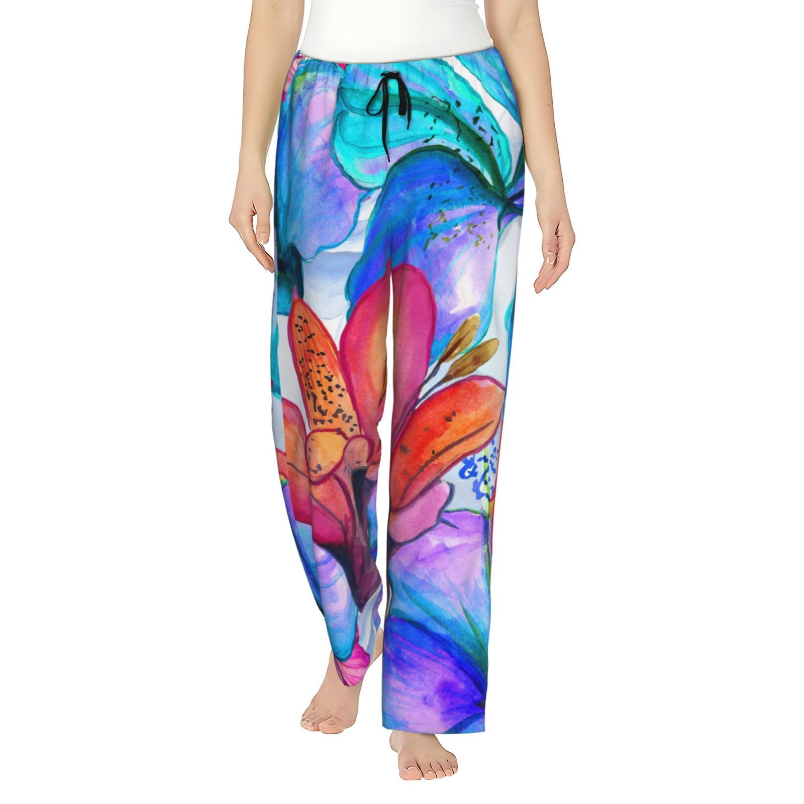 Haiem Bright Flowers Women's Pajama Pants Ultra Lightweight Pjs Bottoms ...