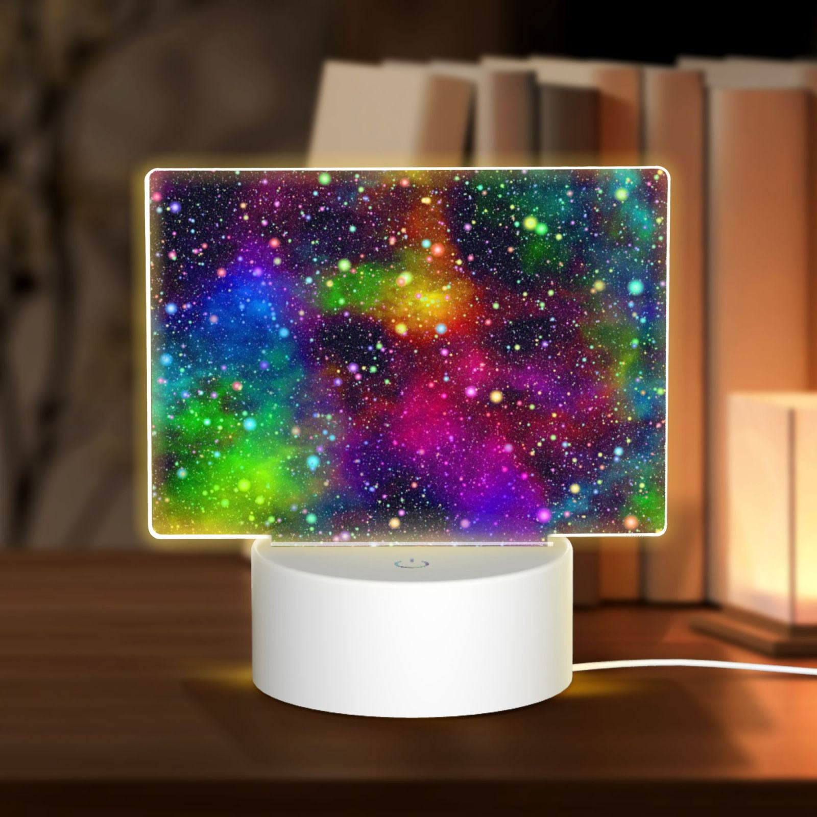 Haiem Bright Universe Pattern Acrylic Night Light Gift with 3 Color ...