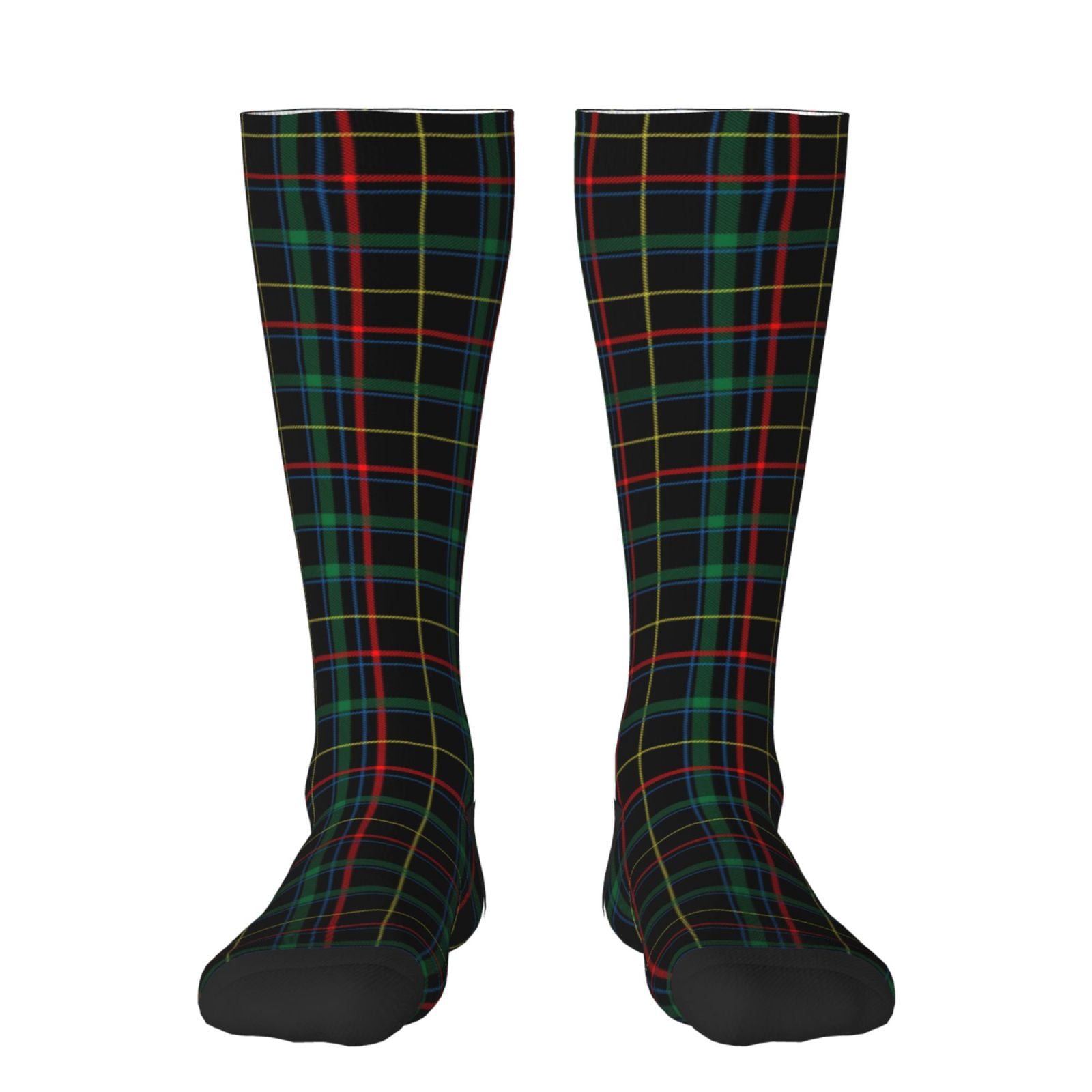 Haiem Buffalo Plaid Dark Green Socks, Funny Novelty Crazy Design Cotton ...