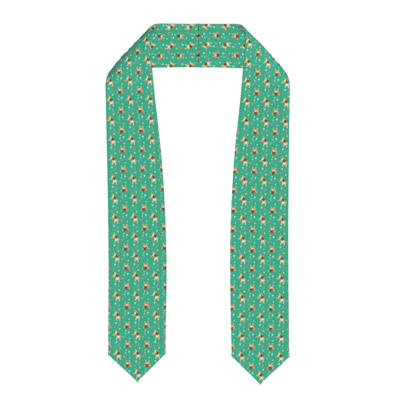 Haiem Bulldog Puppy Flower Pattern Graduation Stole 2024 | Premium ...