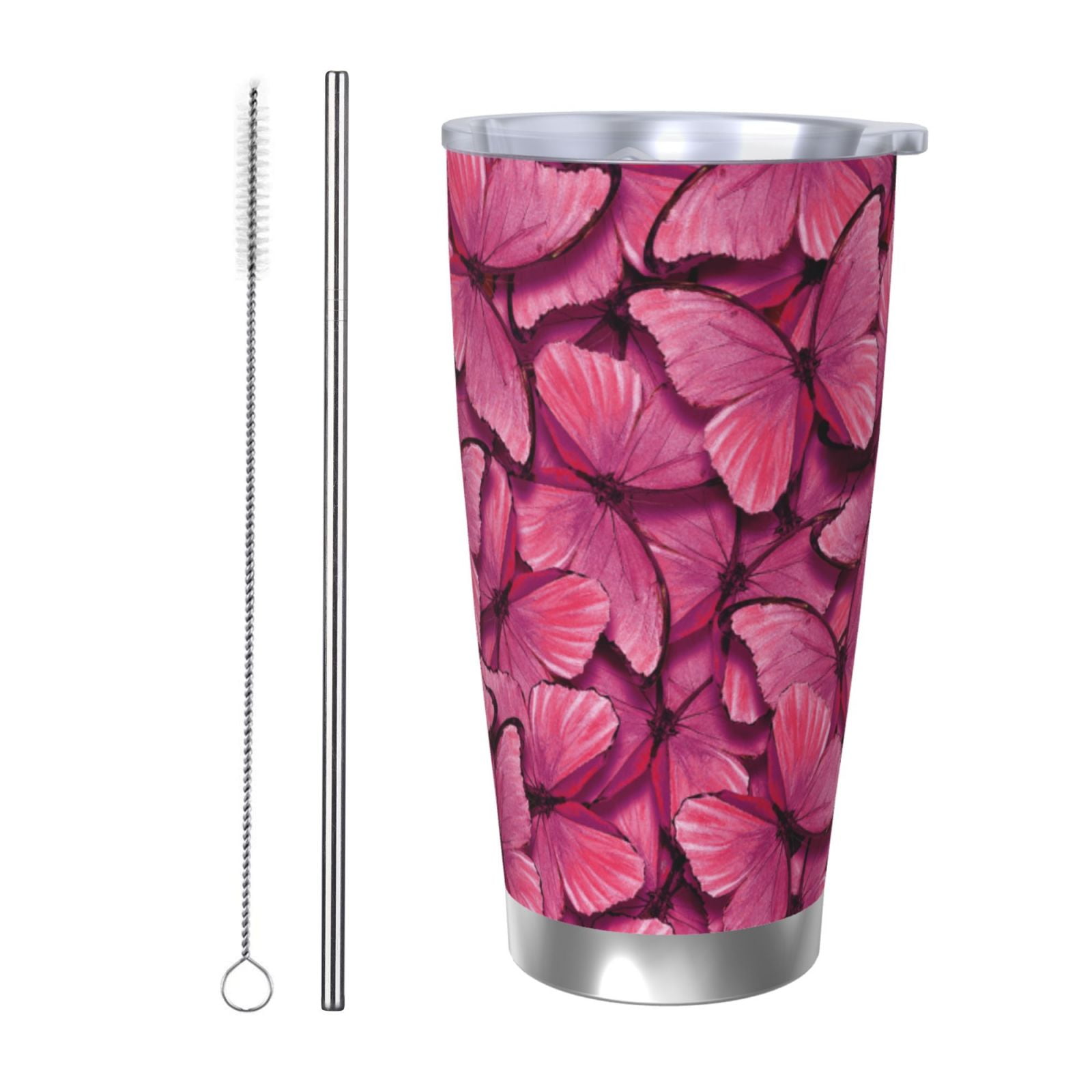 Haiem Butterfly Printed 20oz Straight Skinny Car Cups With Insulated ...