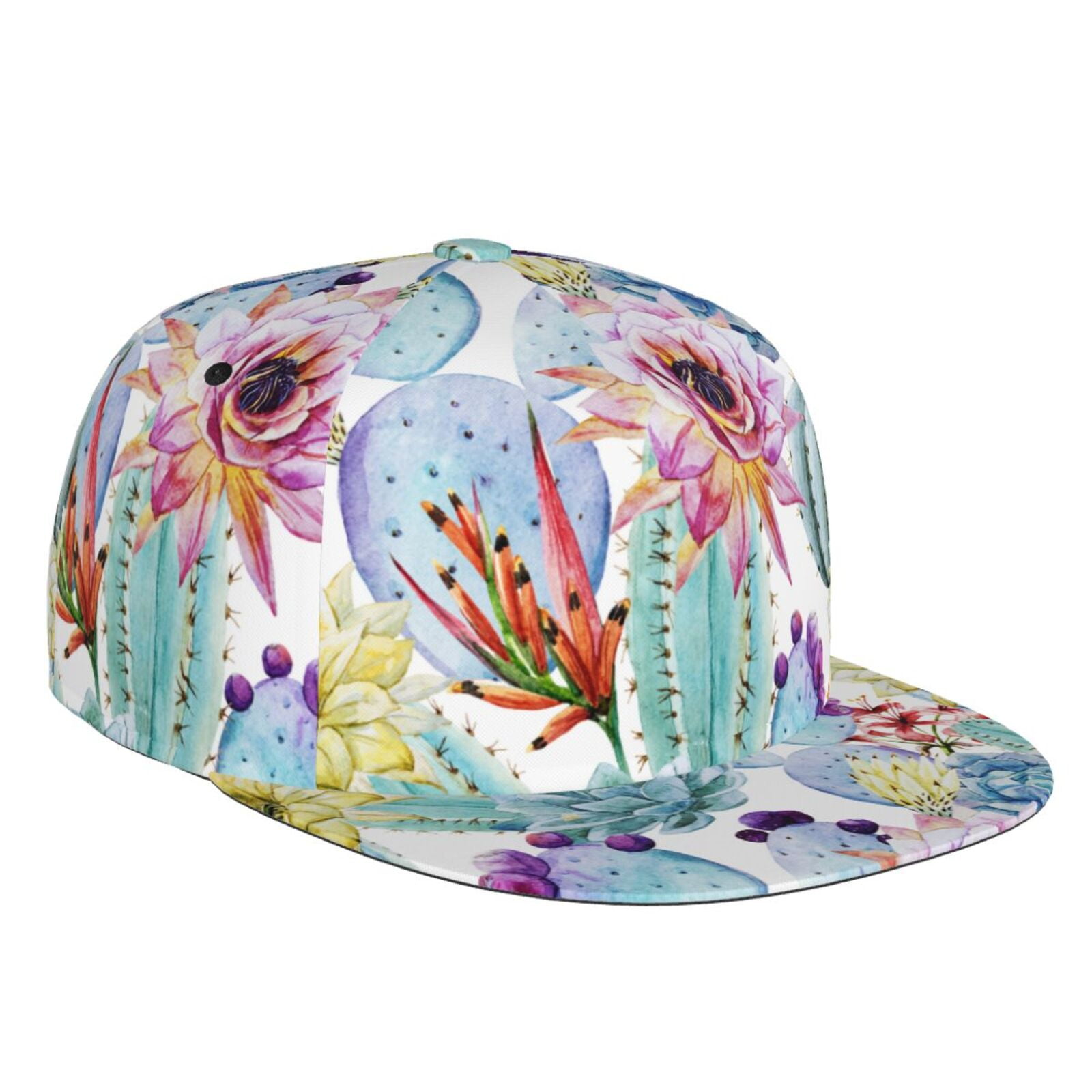 Haiem Cactus Classic Snapback Cap Flat Bill Hat Baseball Cap Adjustable ...