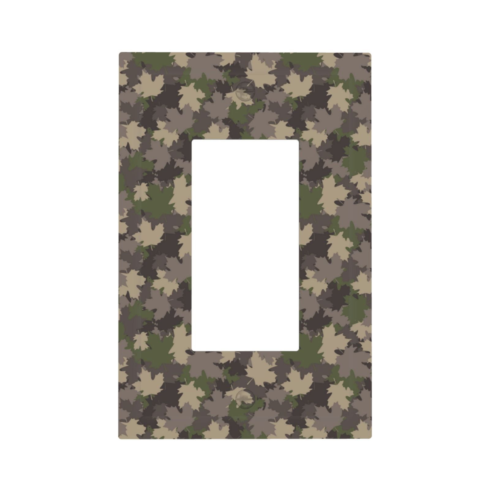 Haiem Camouflage maple Pattern Decorative Wall Plates, 1-Gang 5.0" x3.0 ...