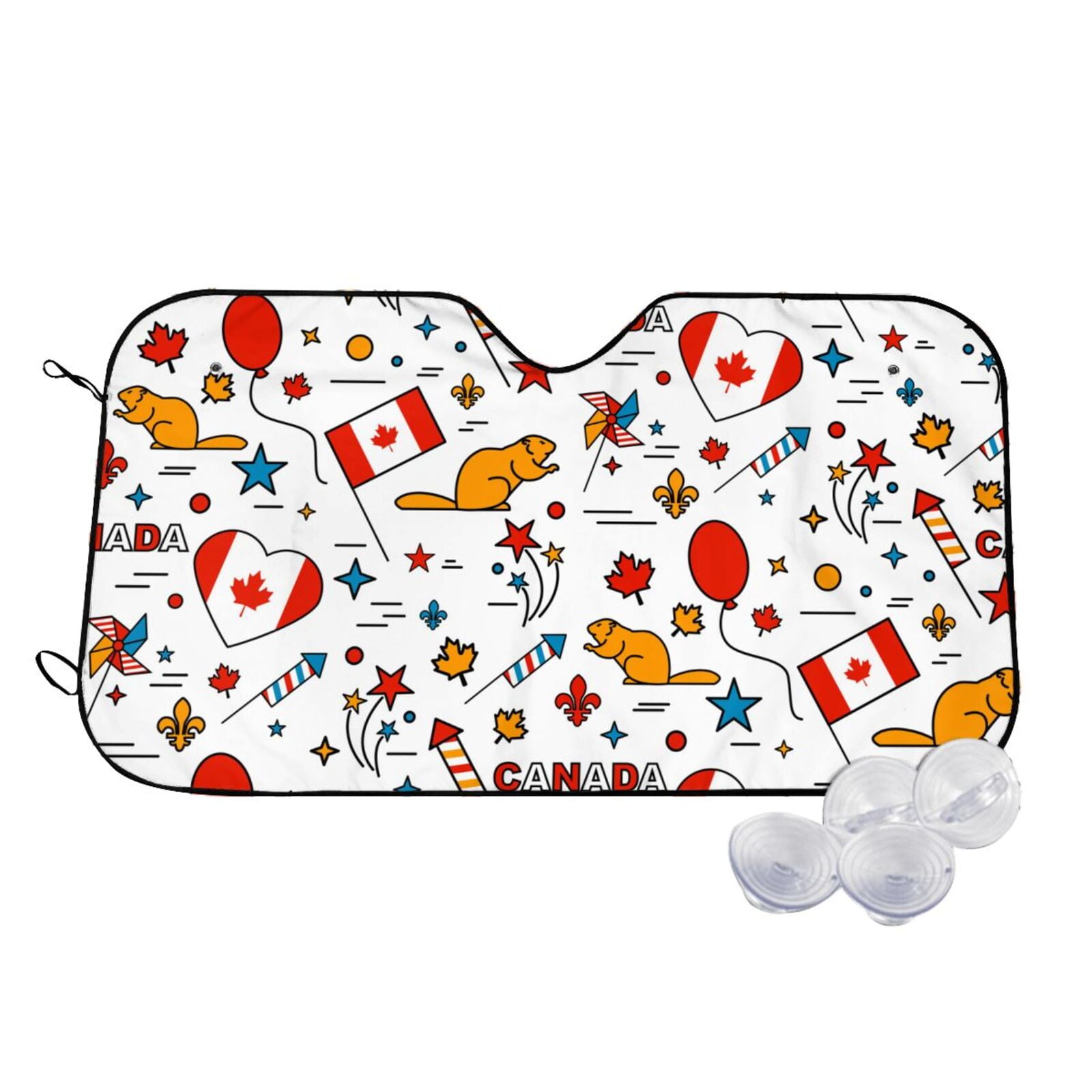 Haiem Canada Day Car Windshield Sun Shade - Blocks UV Rays Sun Visor ...