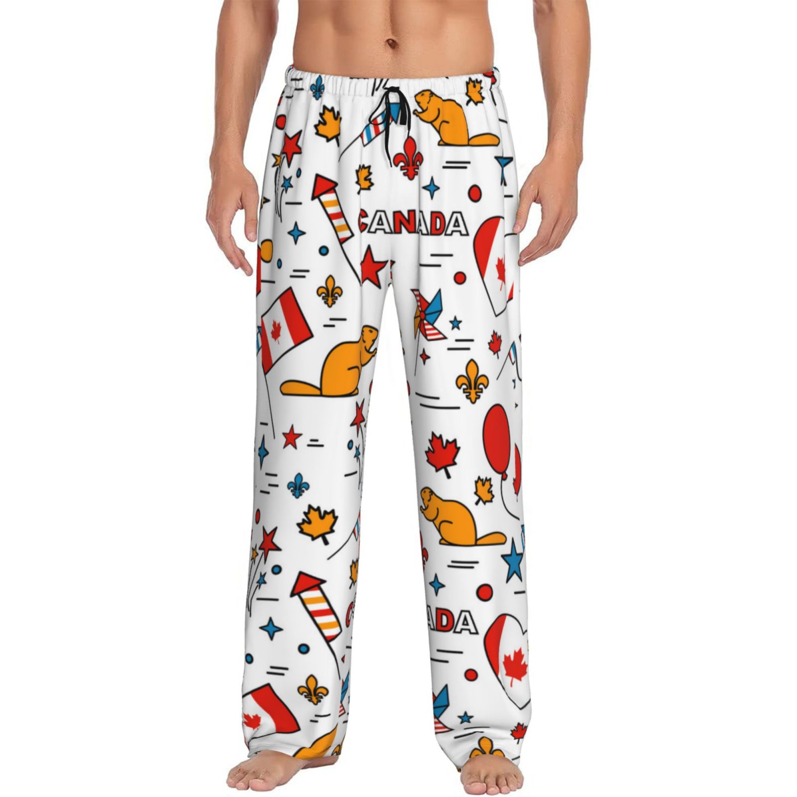Haiem Canada Day Men's Pajama Pants Ultra Lightweight Pjs Bottoms ...