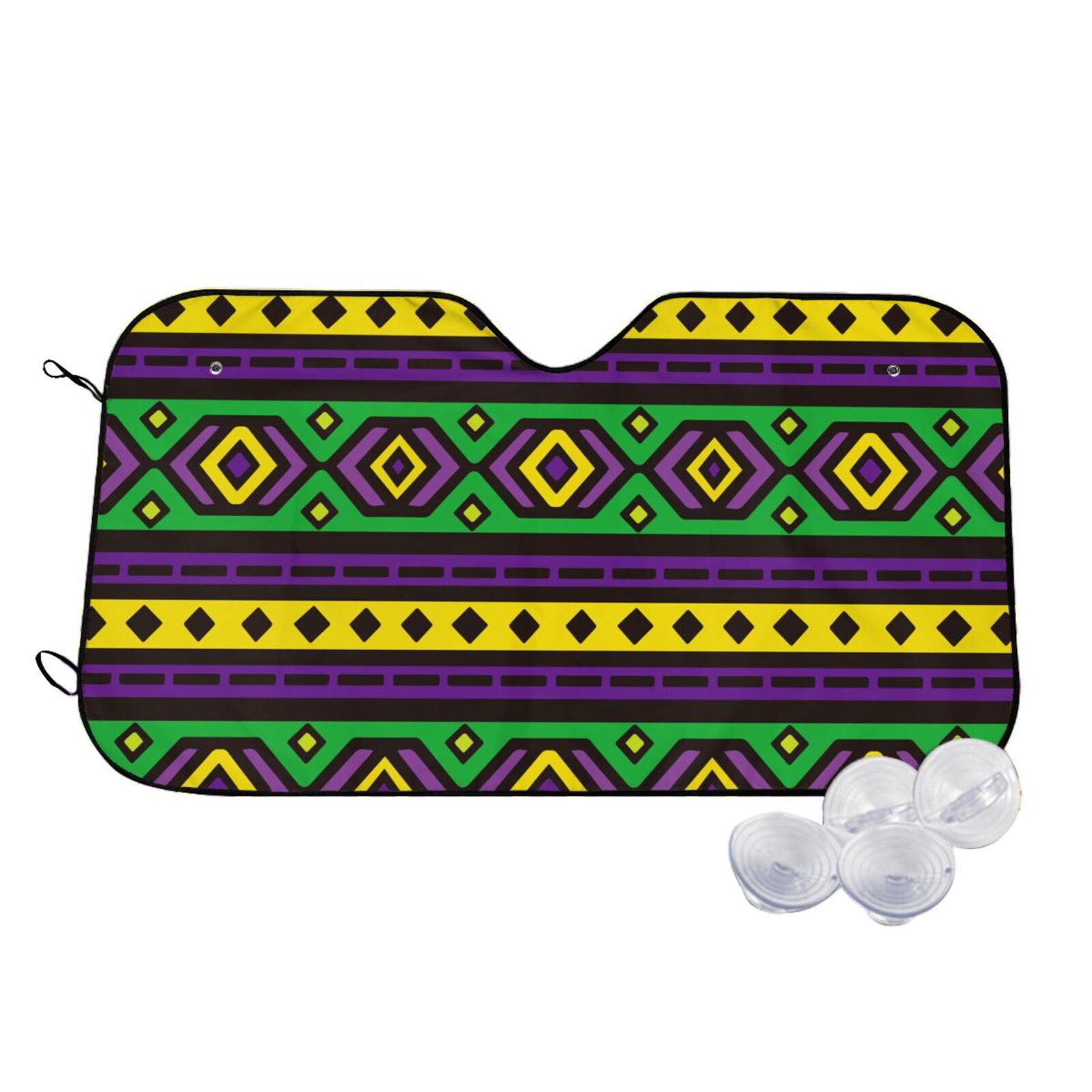 Haiem Carnival Mardi Gras Car Windshield Sun Shade - Blocks UV Rays Sun ...