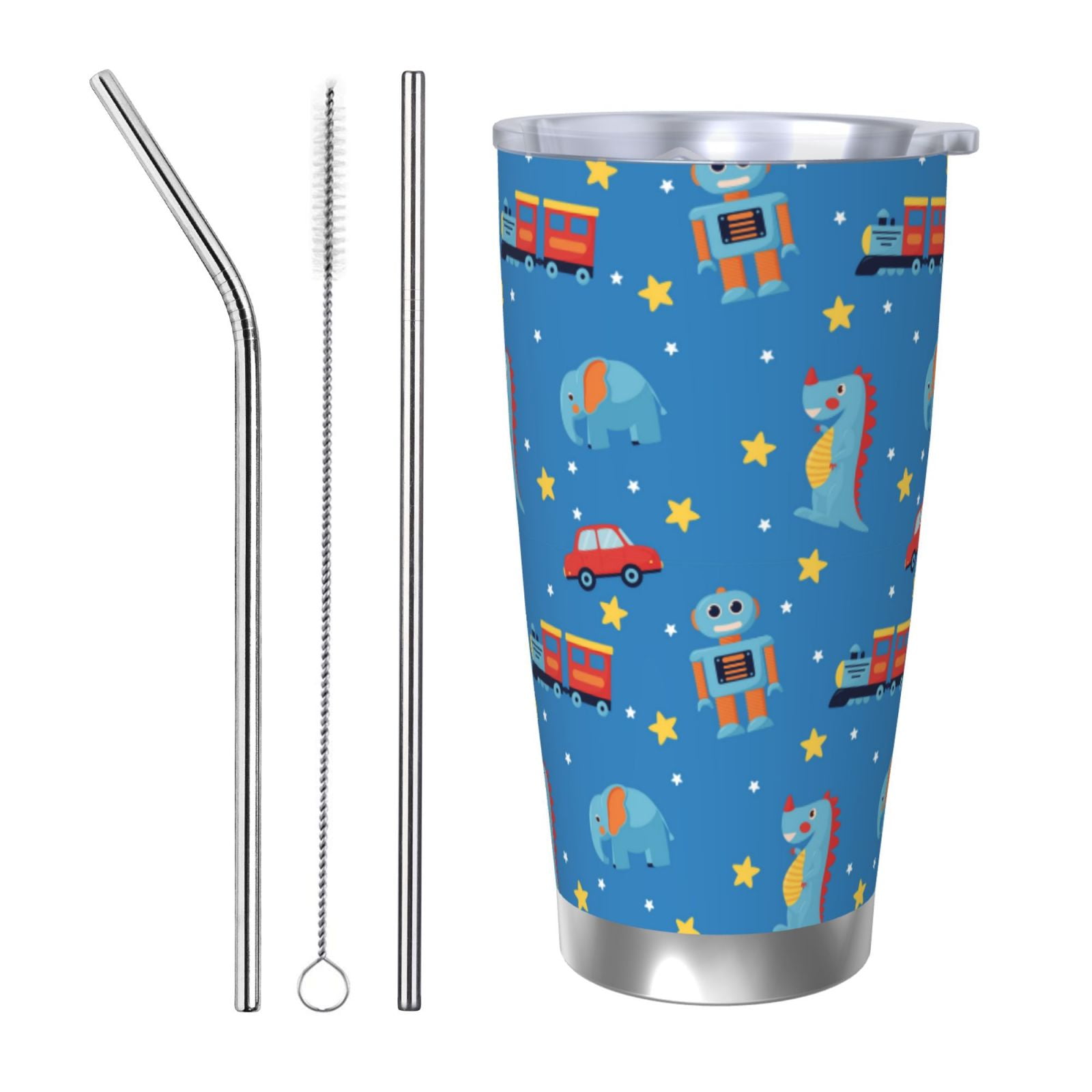 Haiem Cartoon Animals 1 Printed 20oz Straight Skinny Car Cups With ...