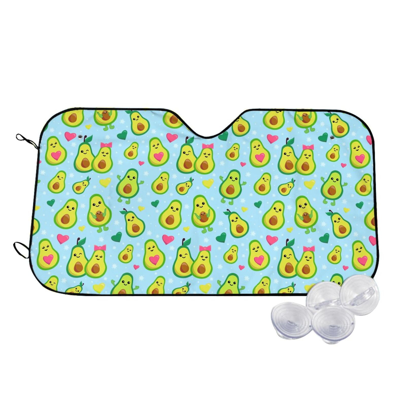 Haiem Cartoon Avocado Car Windshield Sun Shade - Blocks UV Rays Sun ...