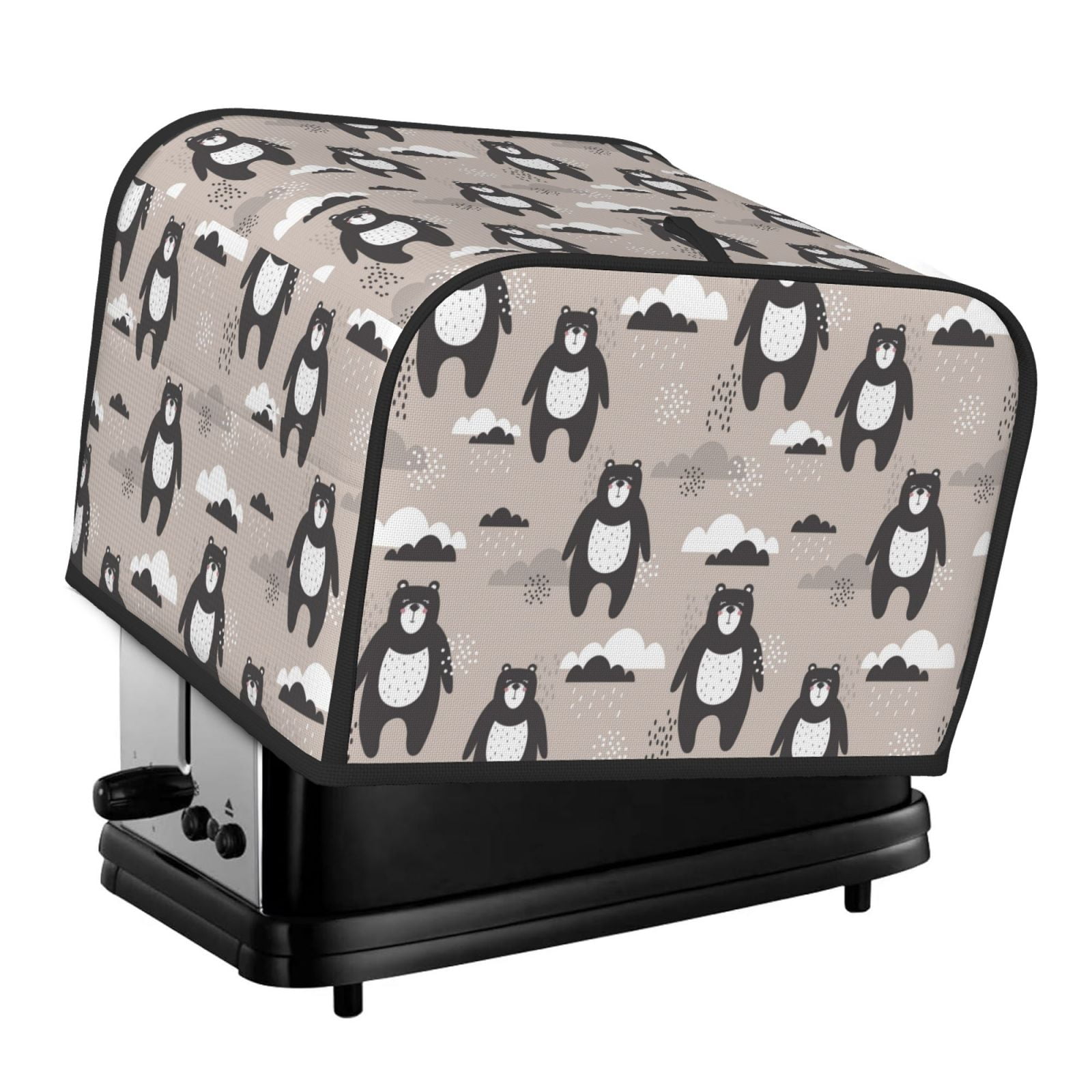 Haiem Cartoon Bear Brown Print Toaster Covers 4 Slice Wide Slot,Bread ...
