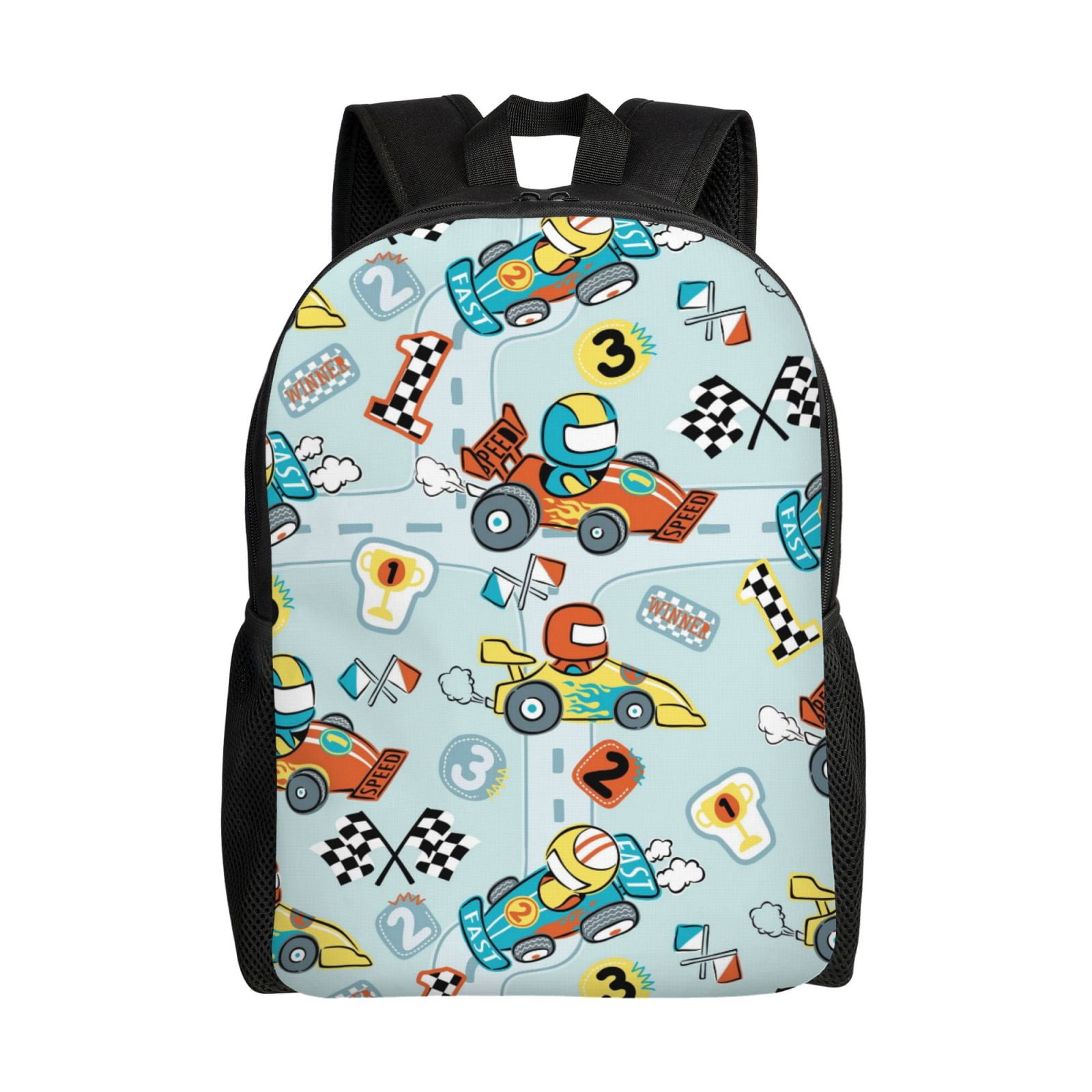 Haiem Cartoon Car Racing Backpack - Stylish and Durable 15-inch Laptop ...