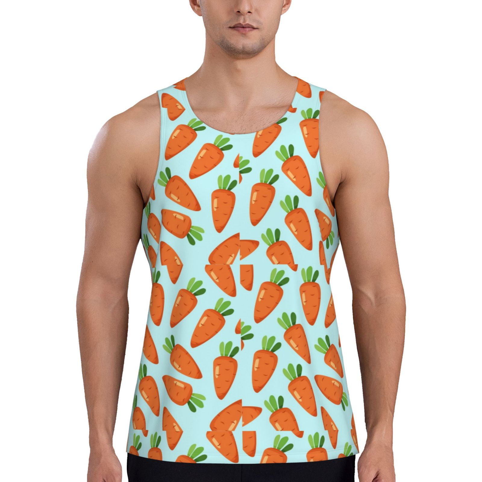Haiem Cartoon Carrot Men Workout Tank Top Gym Bodybuilding Sleeveless ...