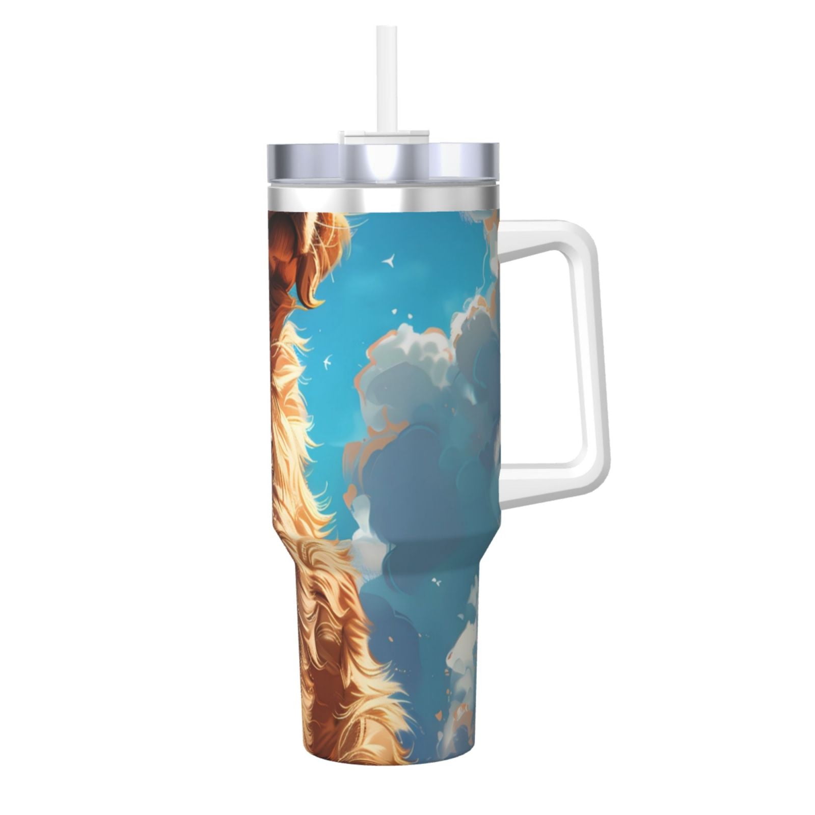 Haiem Cartoon Cloud Puppy Printed 40OZ Ice Bully With Handle - Portable ...