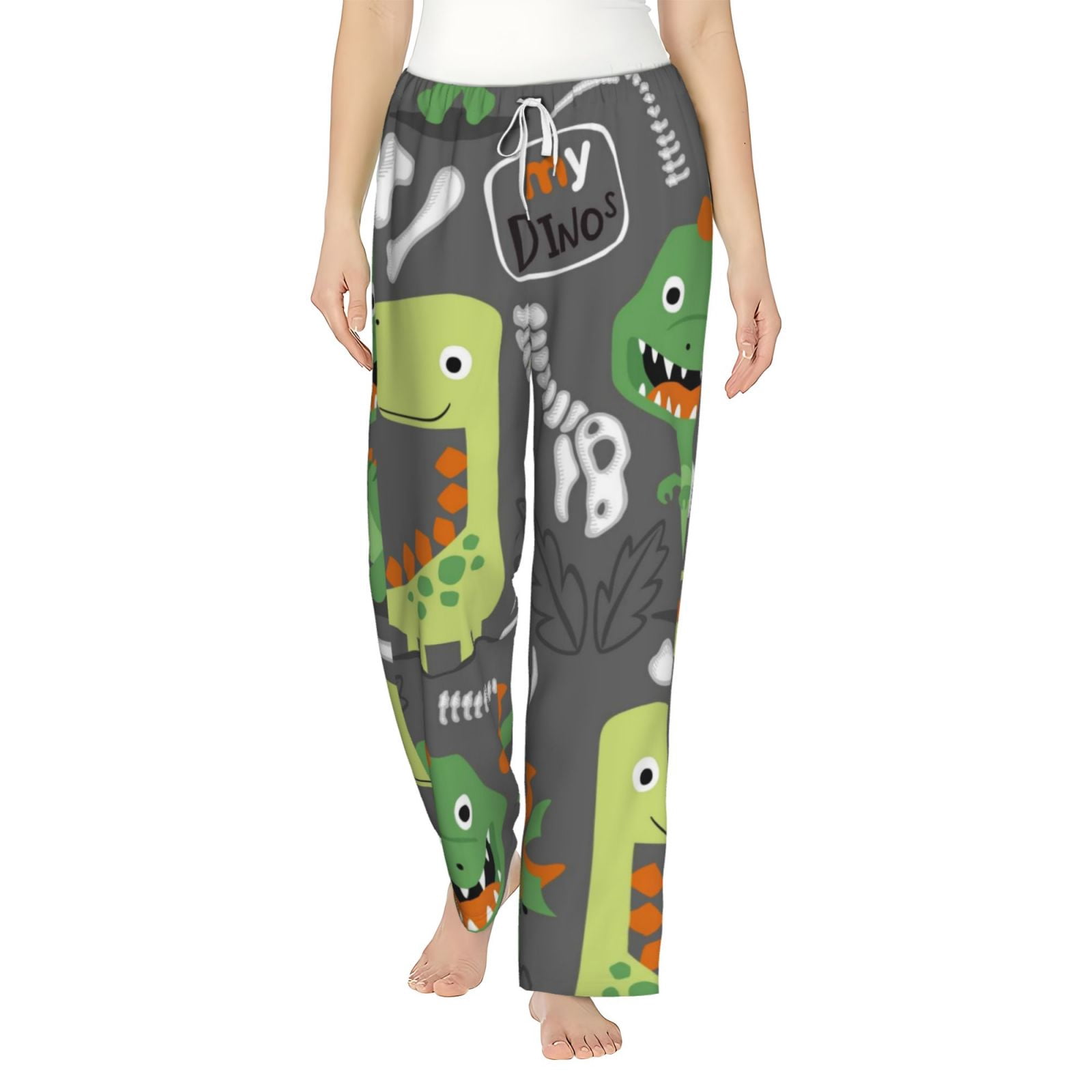 Haiem Cartoon Dinosaurs Women's Pajama Pants Ultra Lightweight Pjs ...