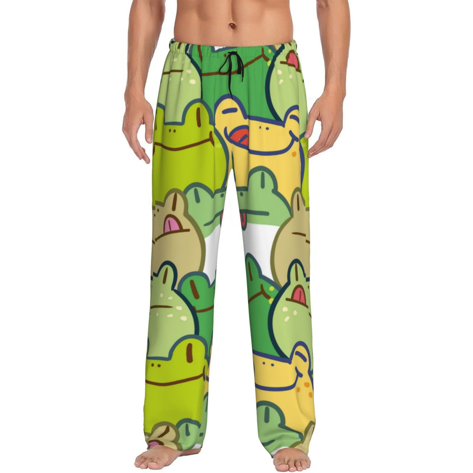 Haiem Cartoon Frog Men's Pajama Pants Ultra Lightweight Pjs Bottoms ...