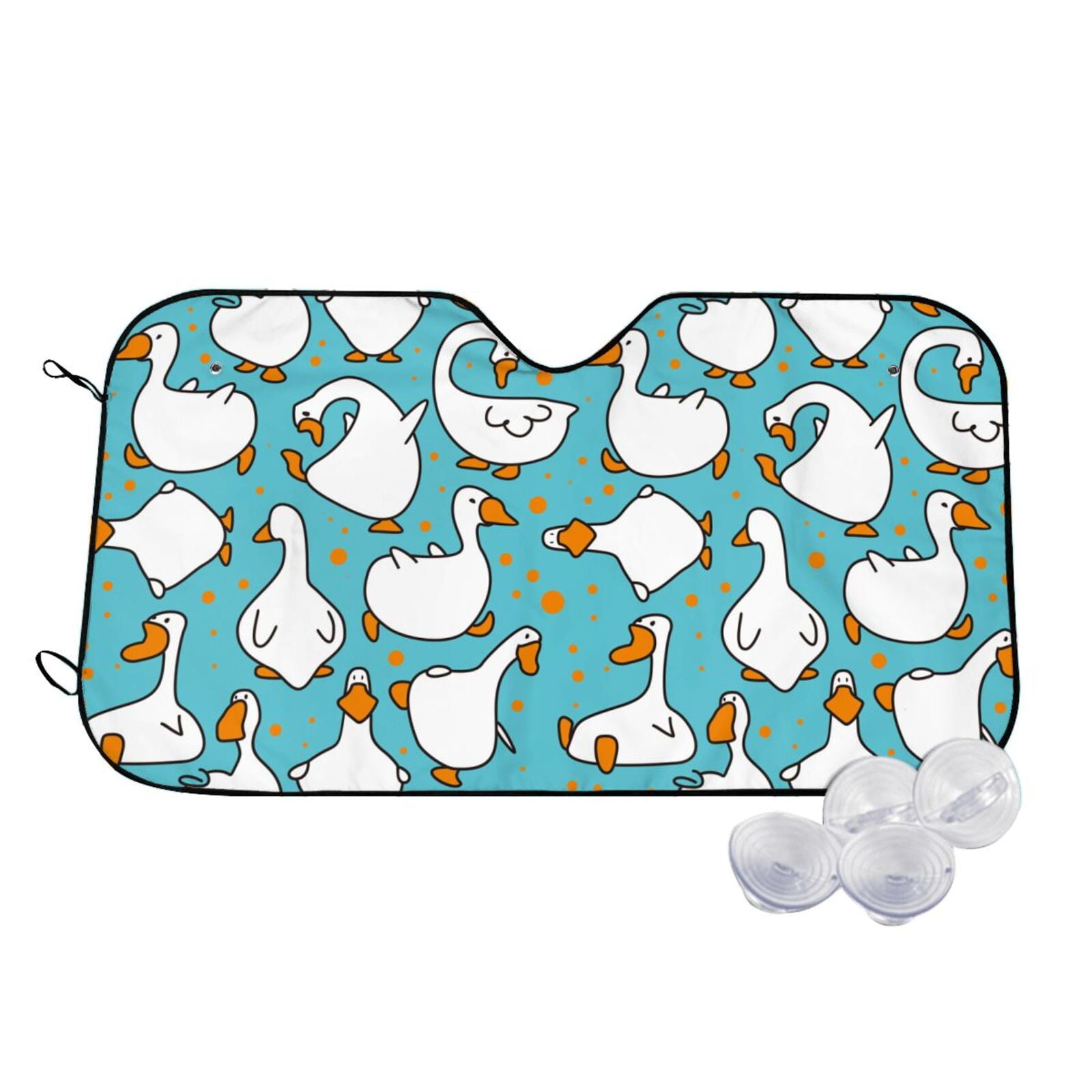 Haiem Cartoon Funny Goose Car Windshield Sun Shade - Blocks UV Rays Sun ...