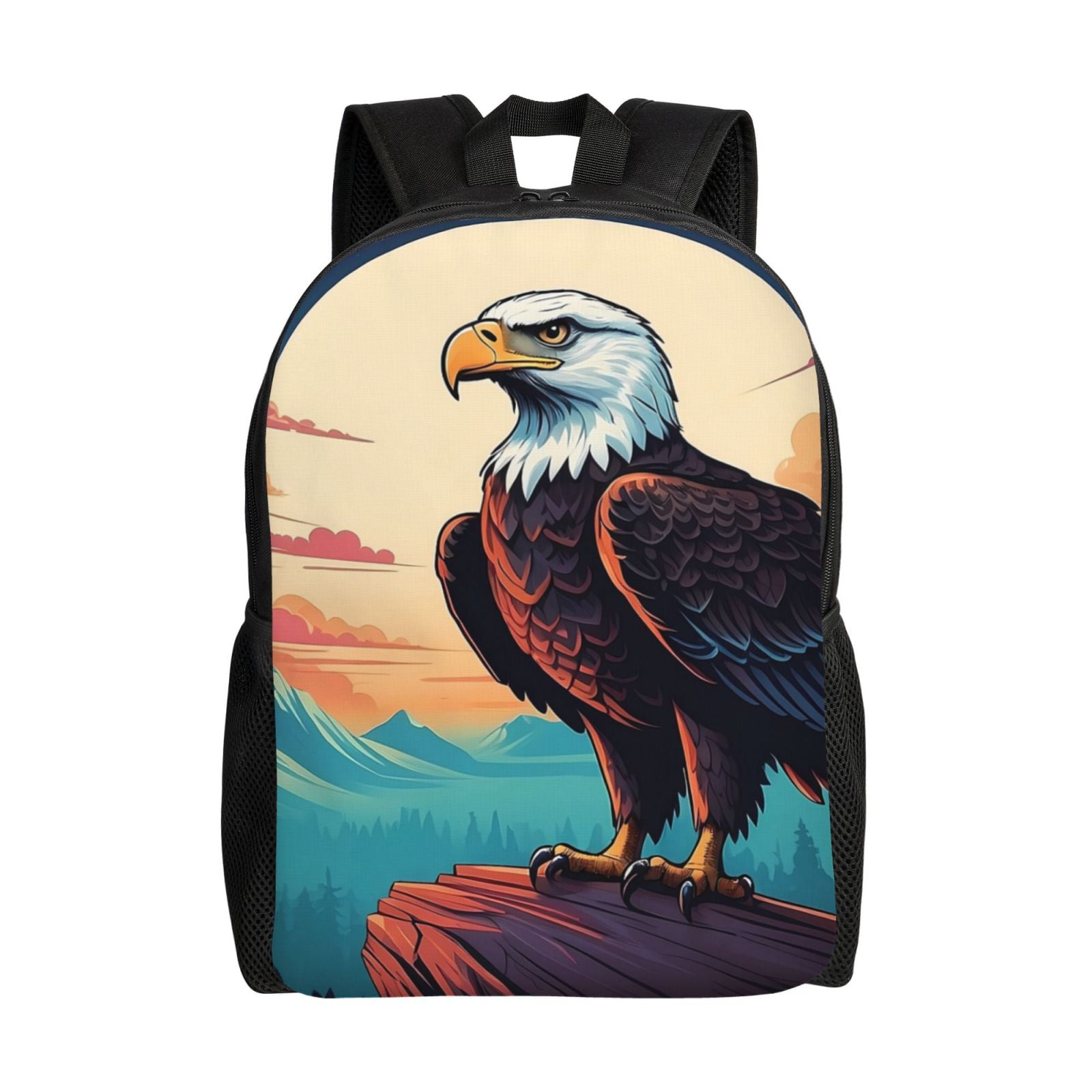 Haiem Cartoon Iceberg Bald Eagle Backpack - Stylish and Durable 15-inch ...