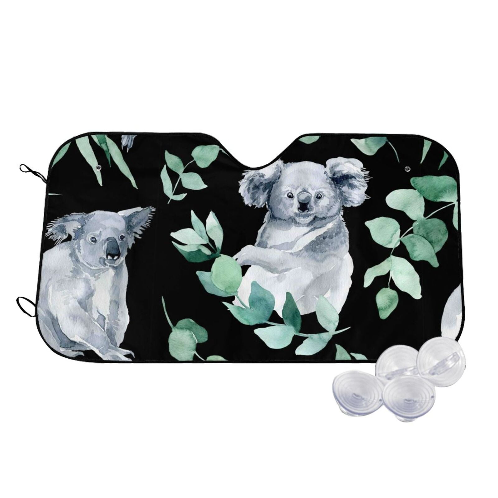 Haiem Cartoon Koala Bear Car Windshield Sun Shade - Blocks UV Rays Sun ...