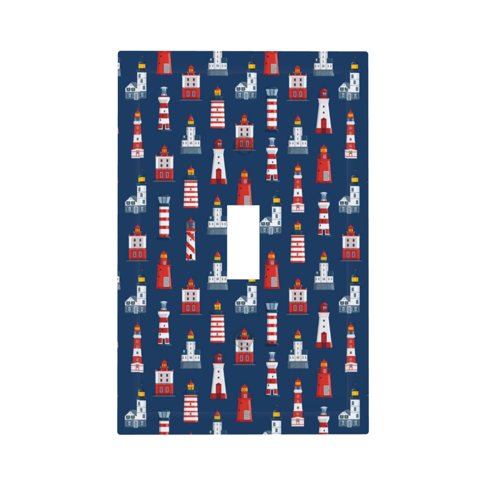 Haiem Cartoon Lighthouse Pattern Decorative Wall Plates, 1-Gang 5.0" x3 ...