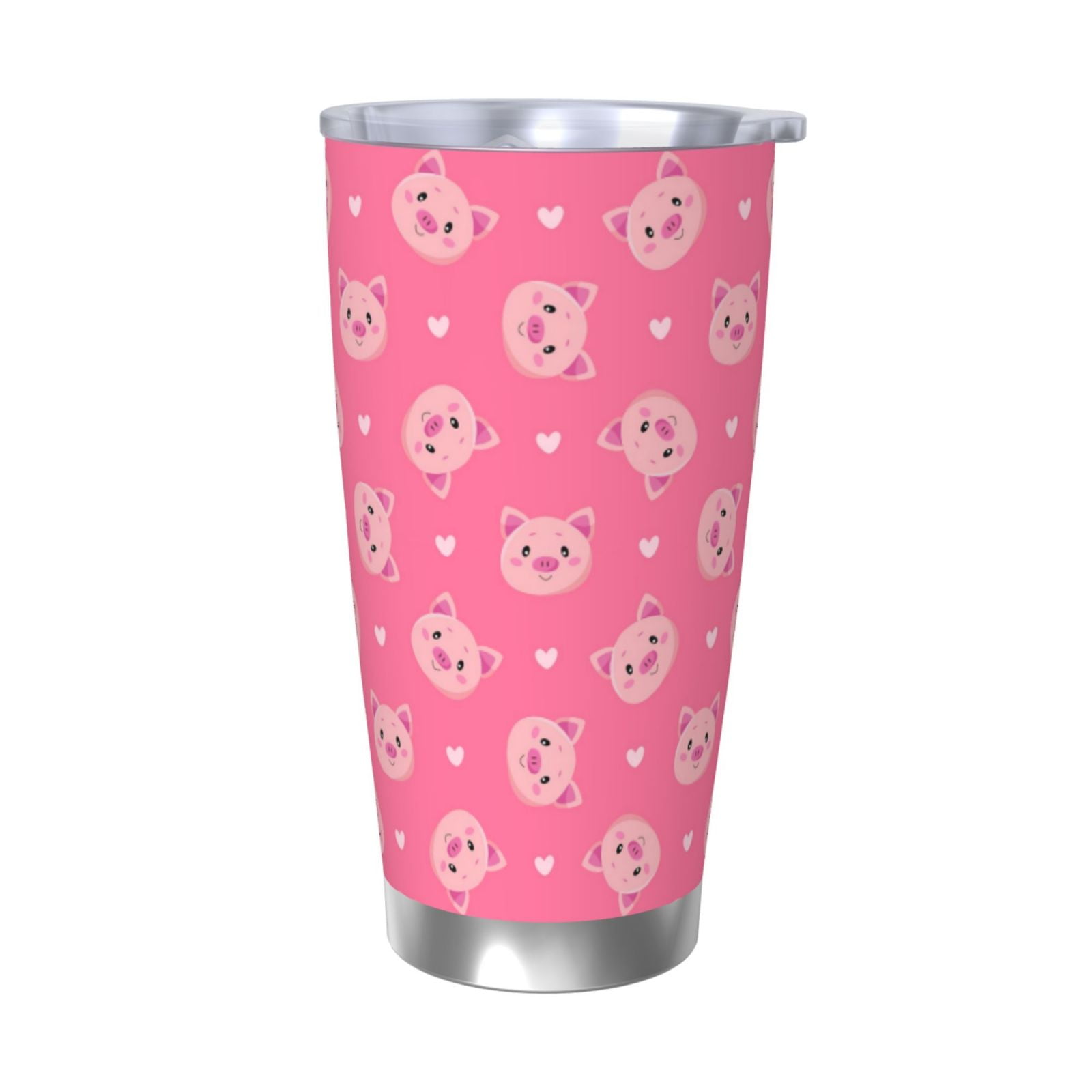 Haiem Cartoon Pigs and Hearts Printed 20oz Straight Skinny Car Cups ...