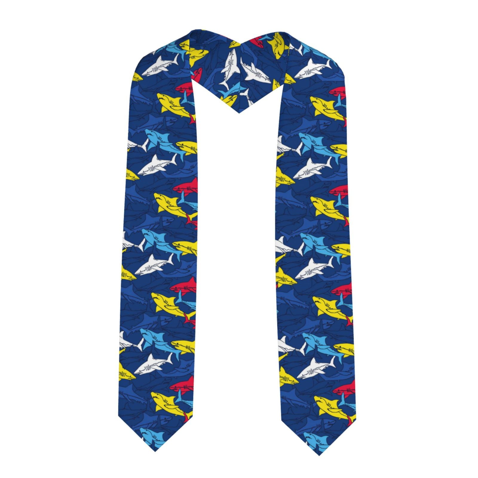 Haiem Cartoon Shark Pattern Graduation Stole 2024 | Premium Satin Sash ...