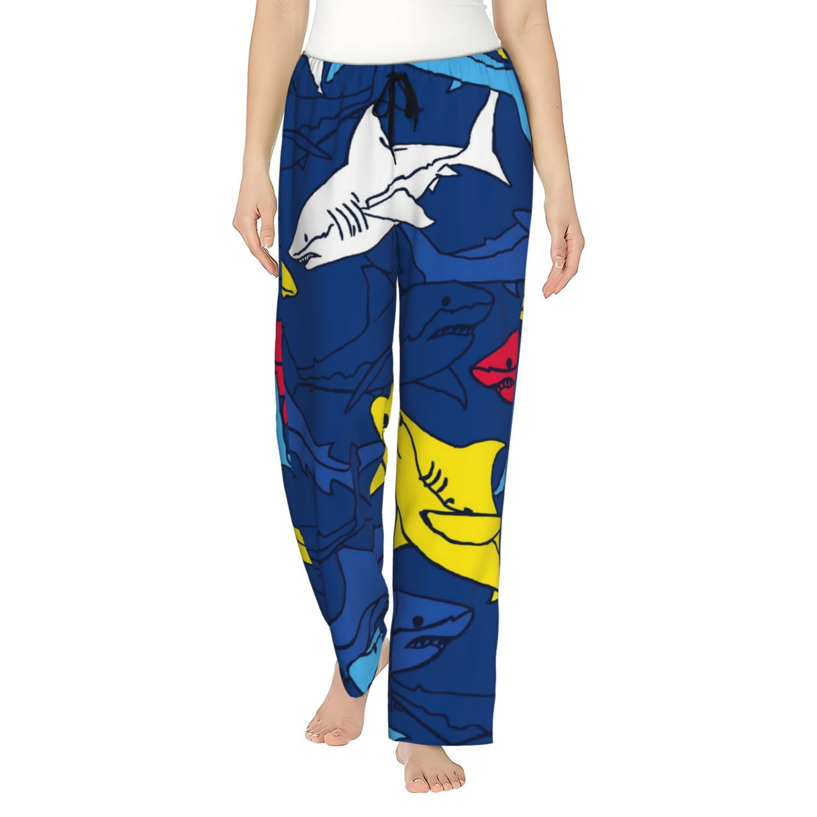 Haiem Cartoon Shark Women's Pajama Pants Ultra Lightweight Pjs Bottoms ...