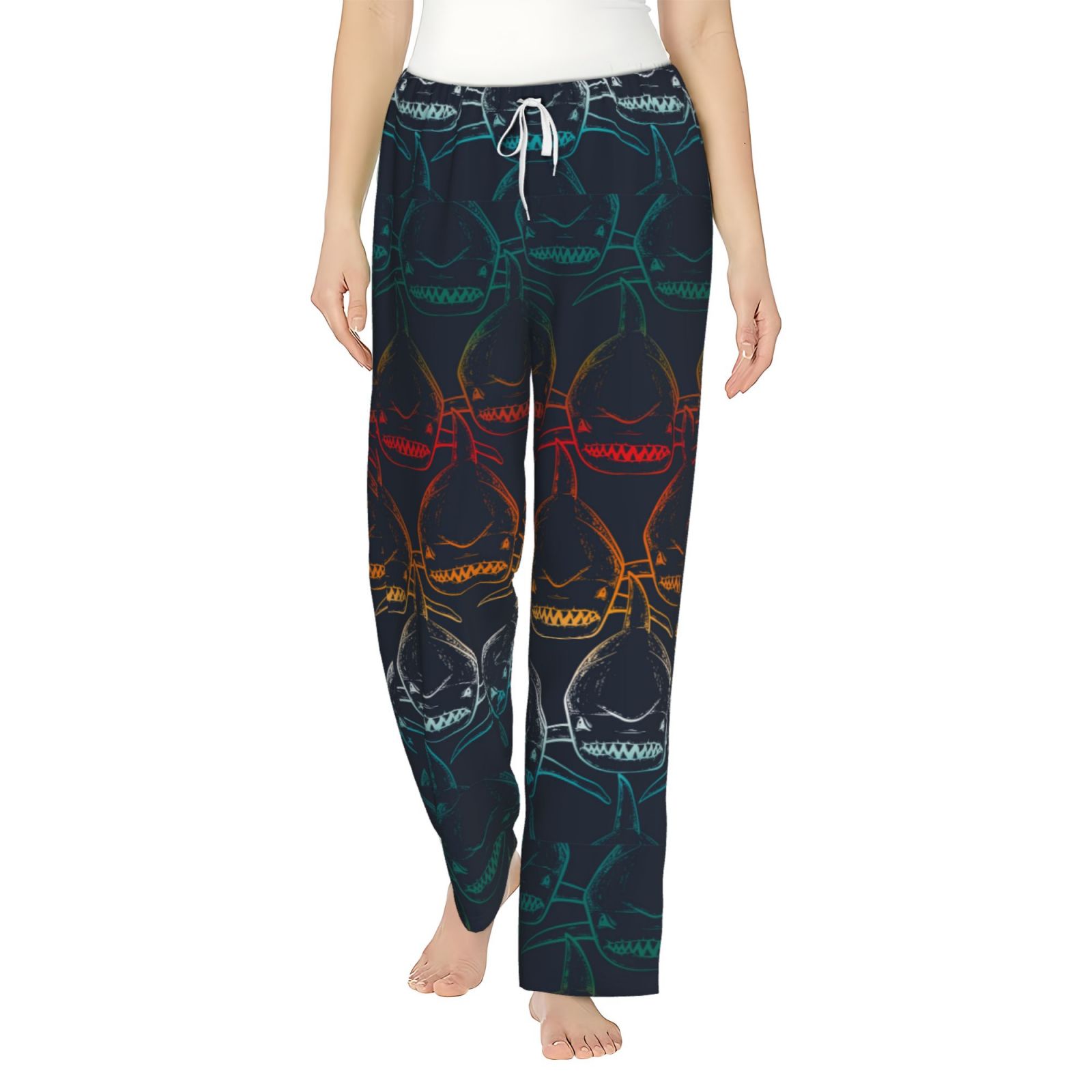 Haiem Cartoon Sharks Women's Pajama Pants Ultra Lightweight Pjs Bottoms ...