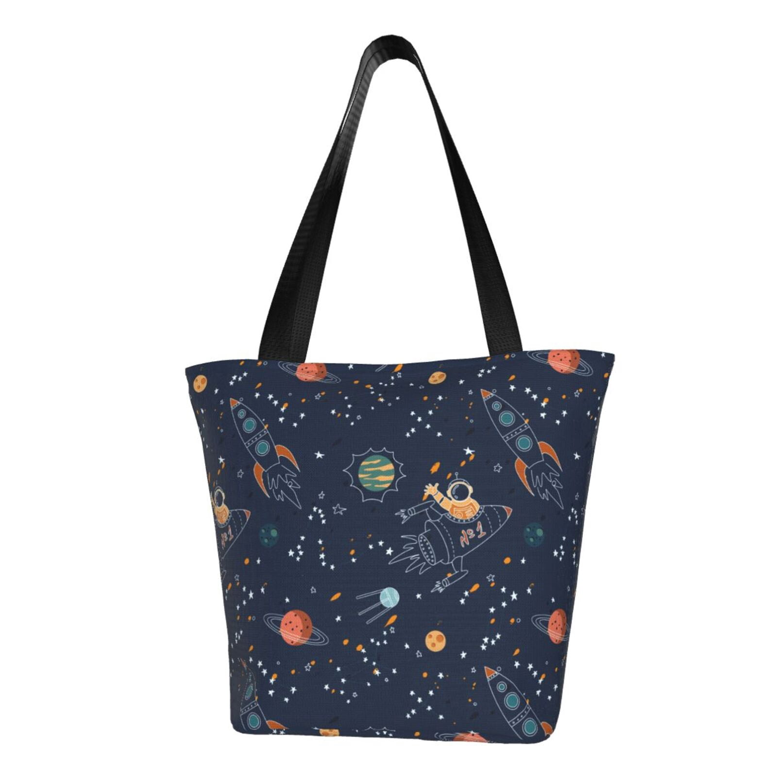 Haiem Cartoon Space Planets Pattern Shoulder Bag - Durable and Spacious ...