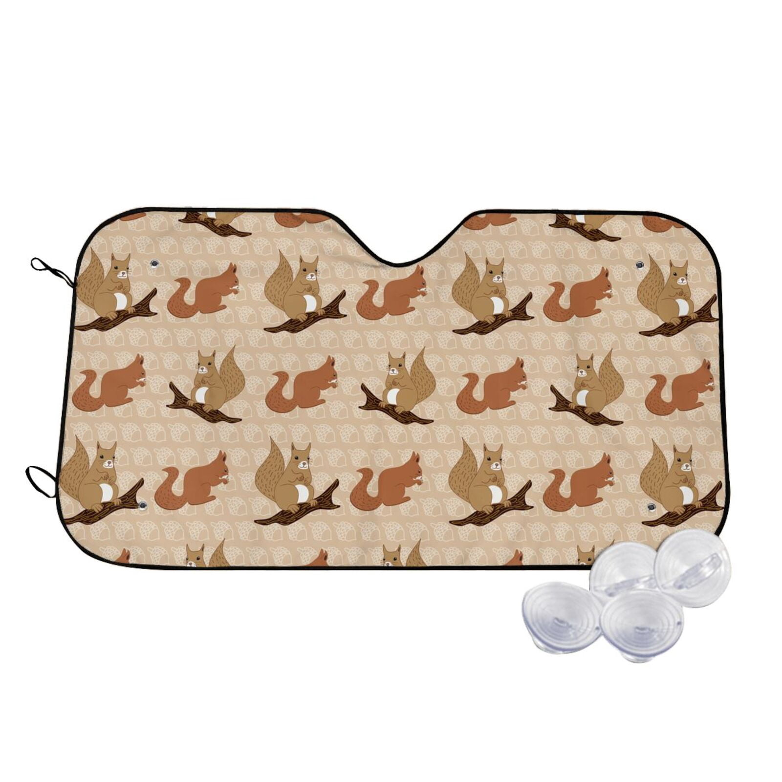 Haiem Cartoon Squirrel Car Windshield Sun Shade - Blocks UV Rays Sun ...
