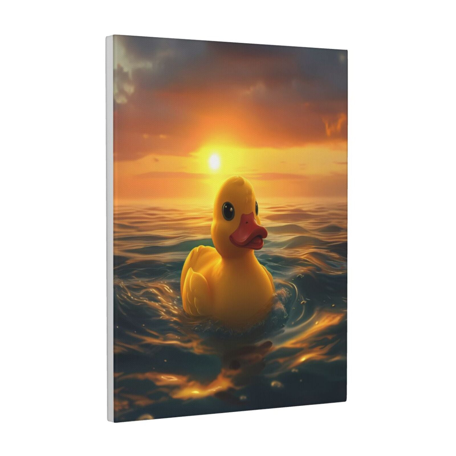 Haiem Cartoon Swimming Yellow Duck Print 30x40in Canvas Decorative ...