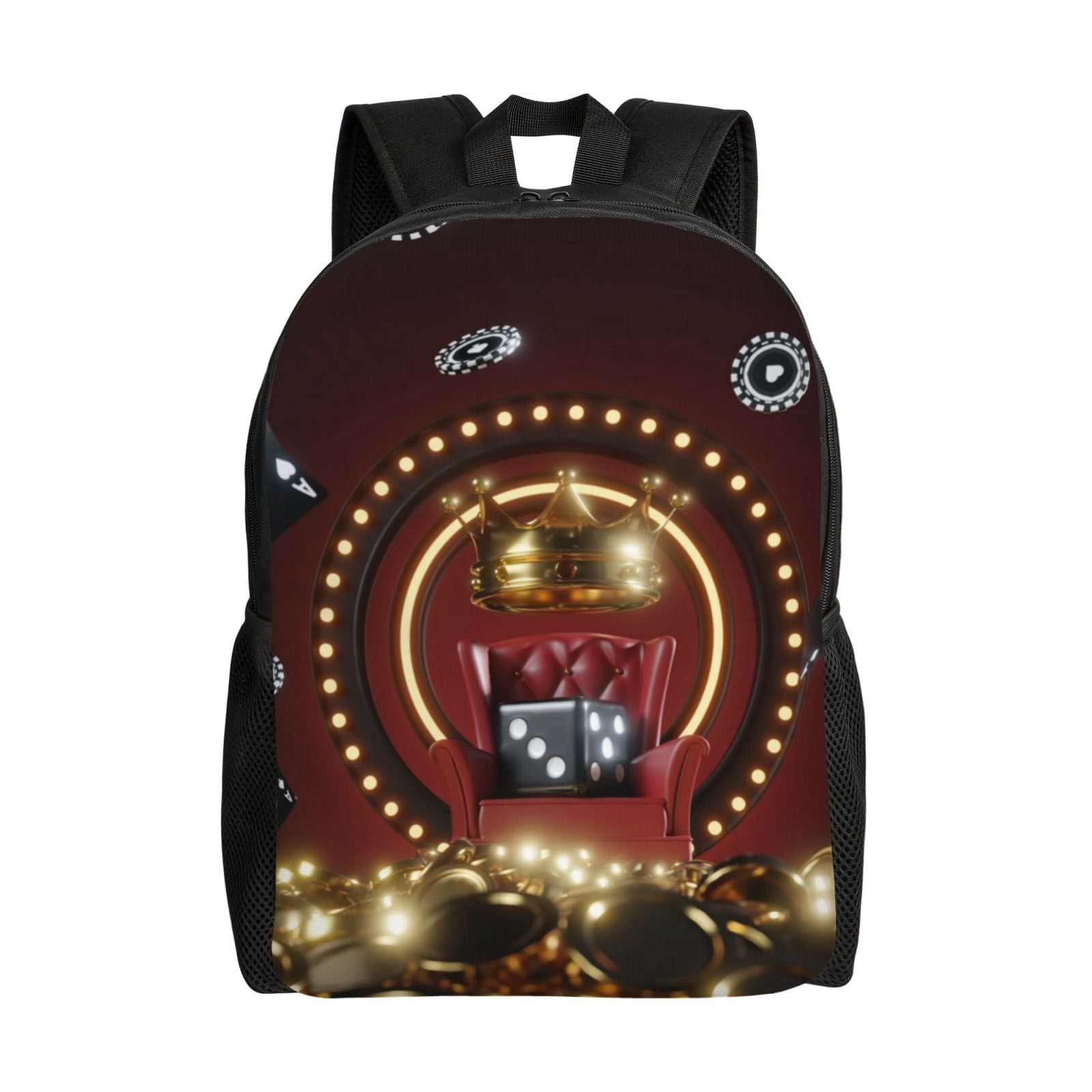 Haiem Casino King And Playing Cards Backpack - Stylish and Durable 15 ...