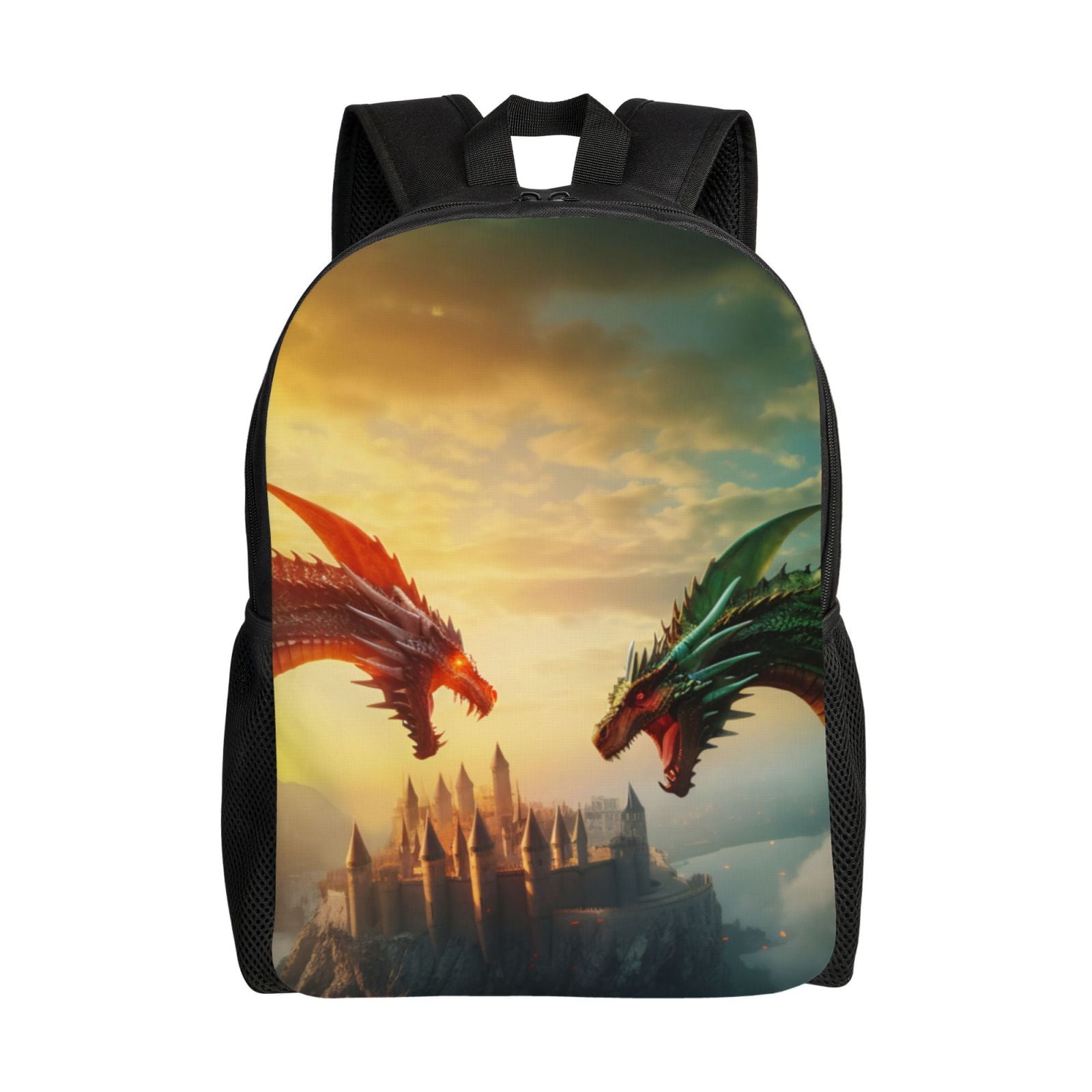 Haiem Castle Red Green Sky Dragon Backpack - Stylish and Durable 15 ...