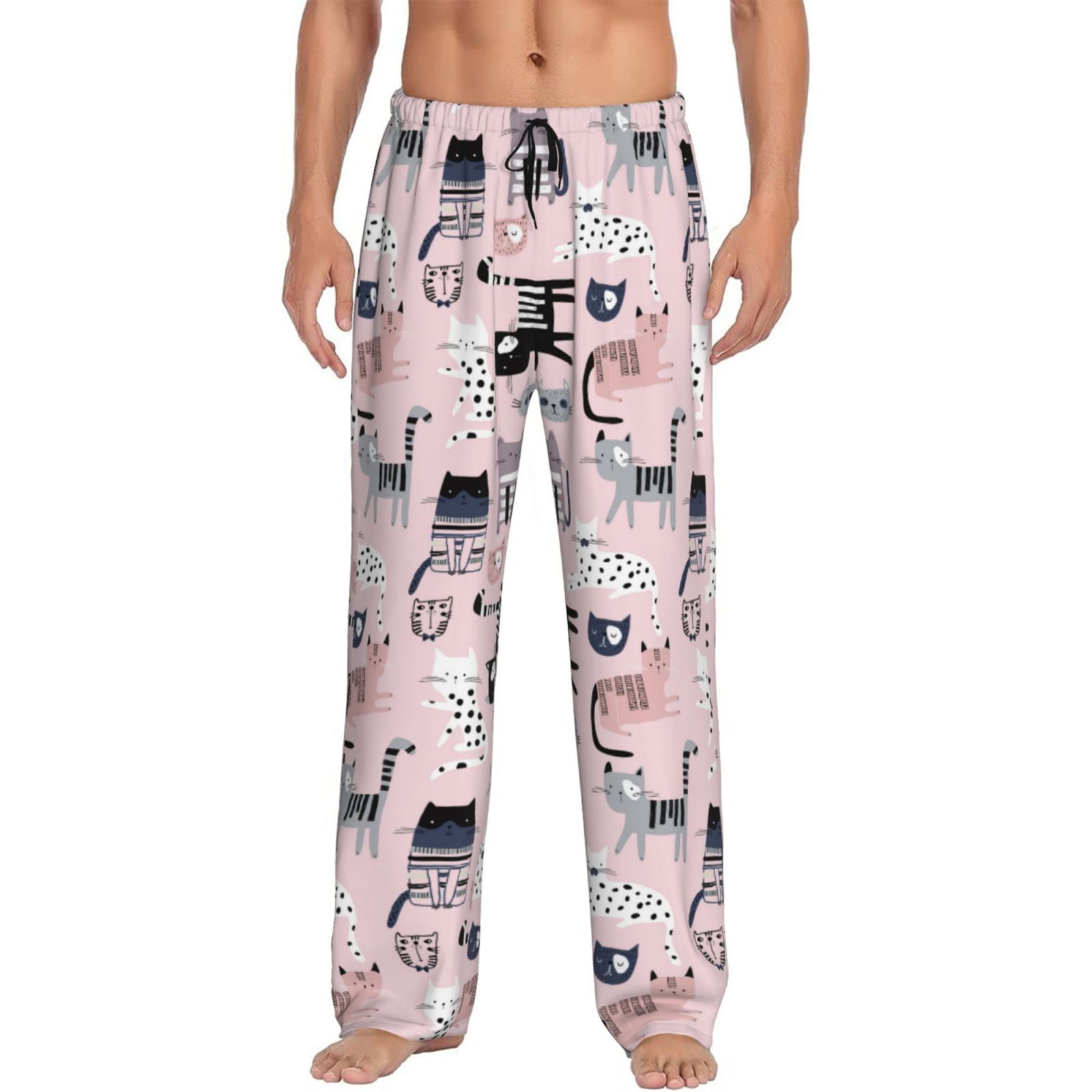 Haiem Cat Men's Pajama Pants Ultra Lightweight Pjs Bottoms Sleepwear ...