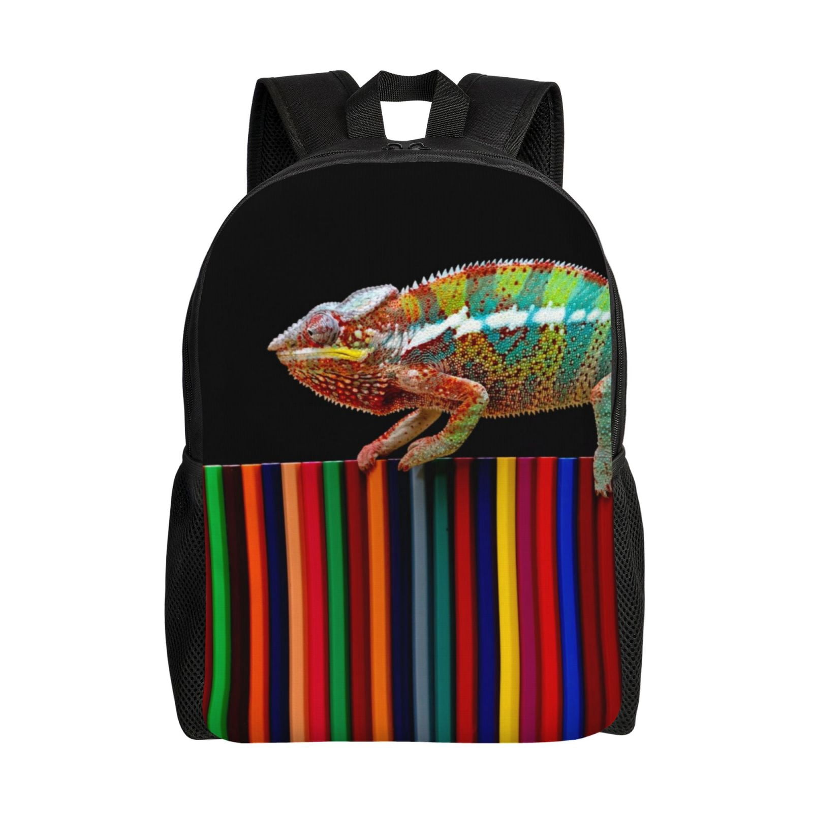 Haiem Chameleon Panther On Colored Pencils Backpack - Stylish and ...