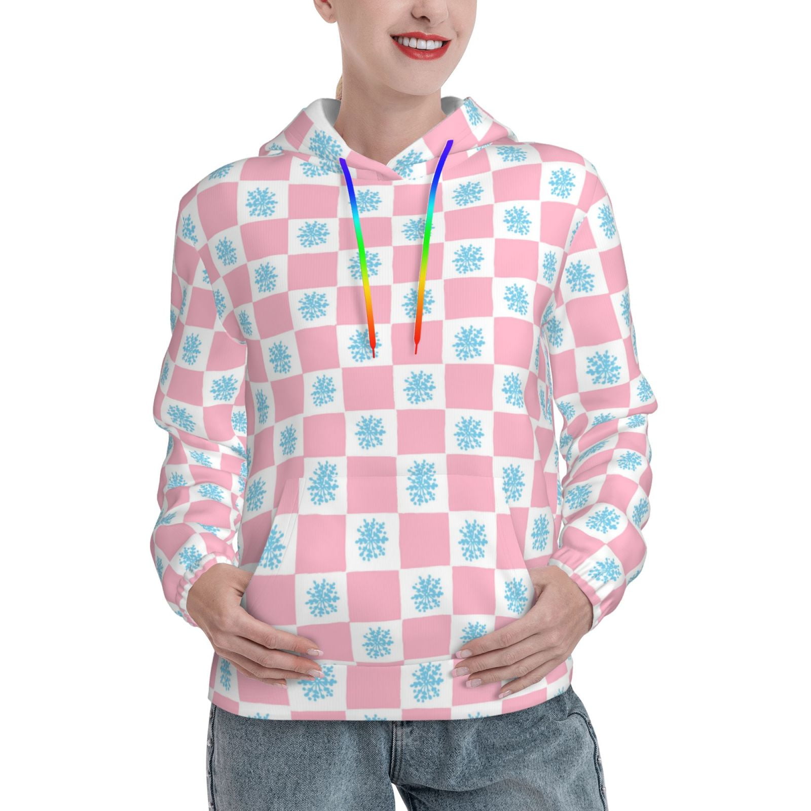 Haiem Checkerboard With Snowflake for Women's Fashion Hoodies ...