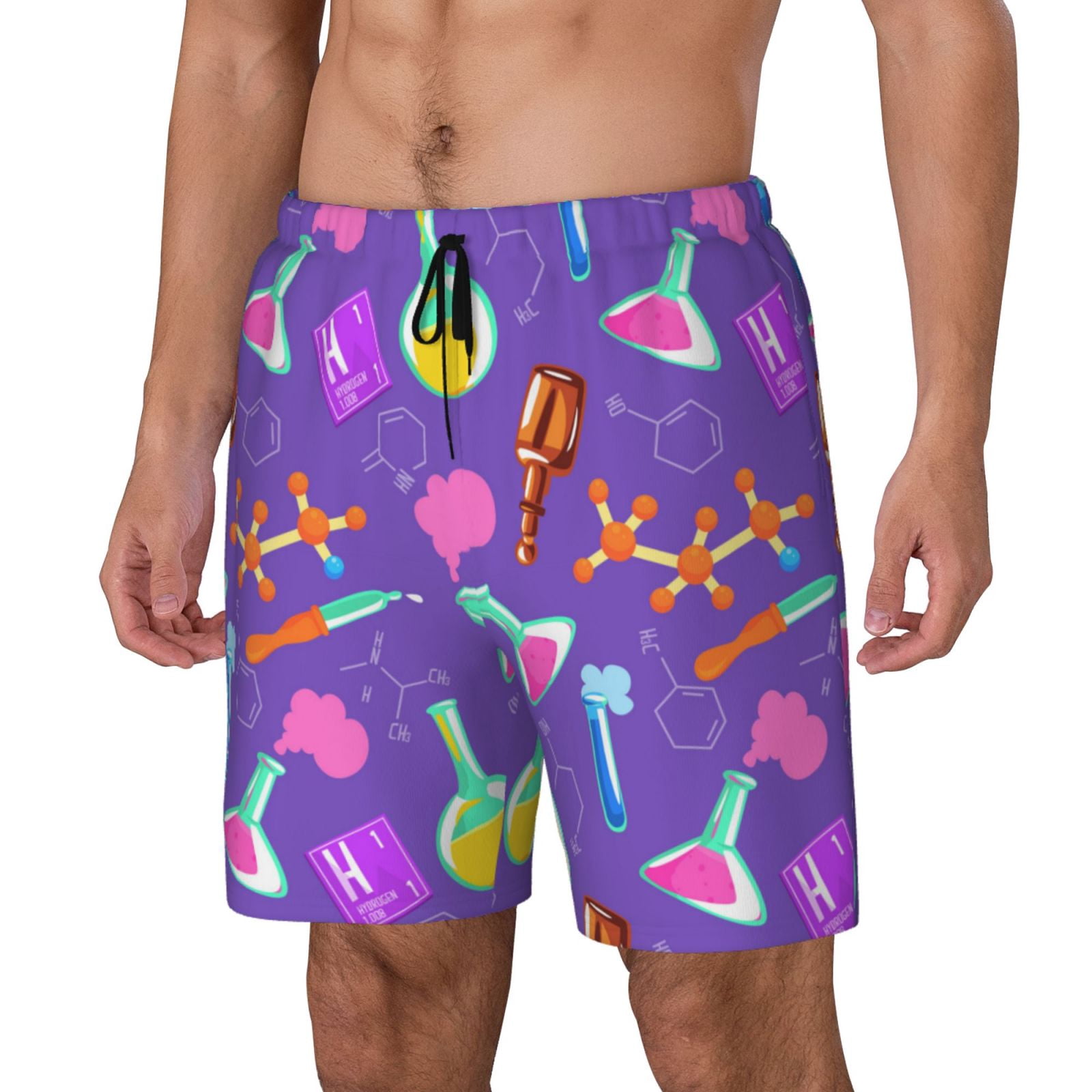 Haiem Chemistry Tools Mens Swim Trunks with Compression Liner 2 in 1 ...