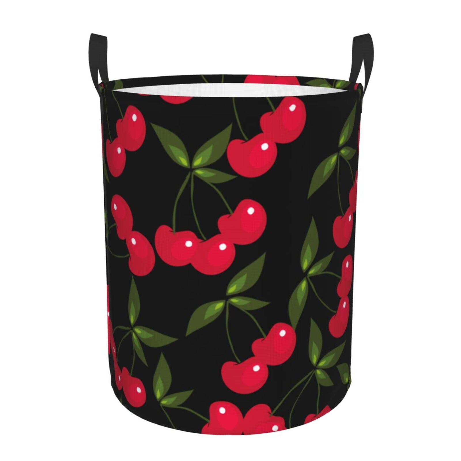 Haiem Cherry Leather Dirty Clothes Laundry Basket,Sturdy & Waterproof ...