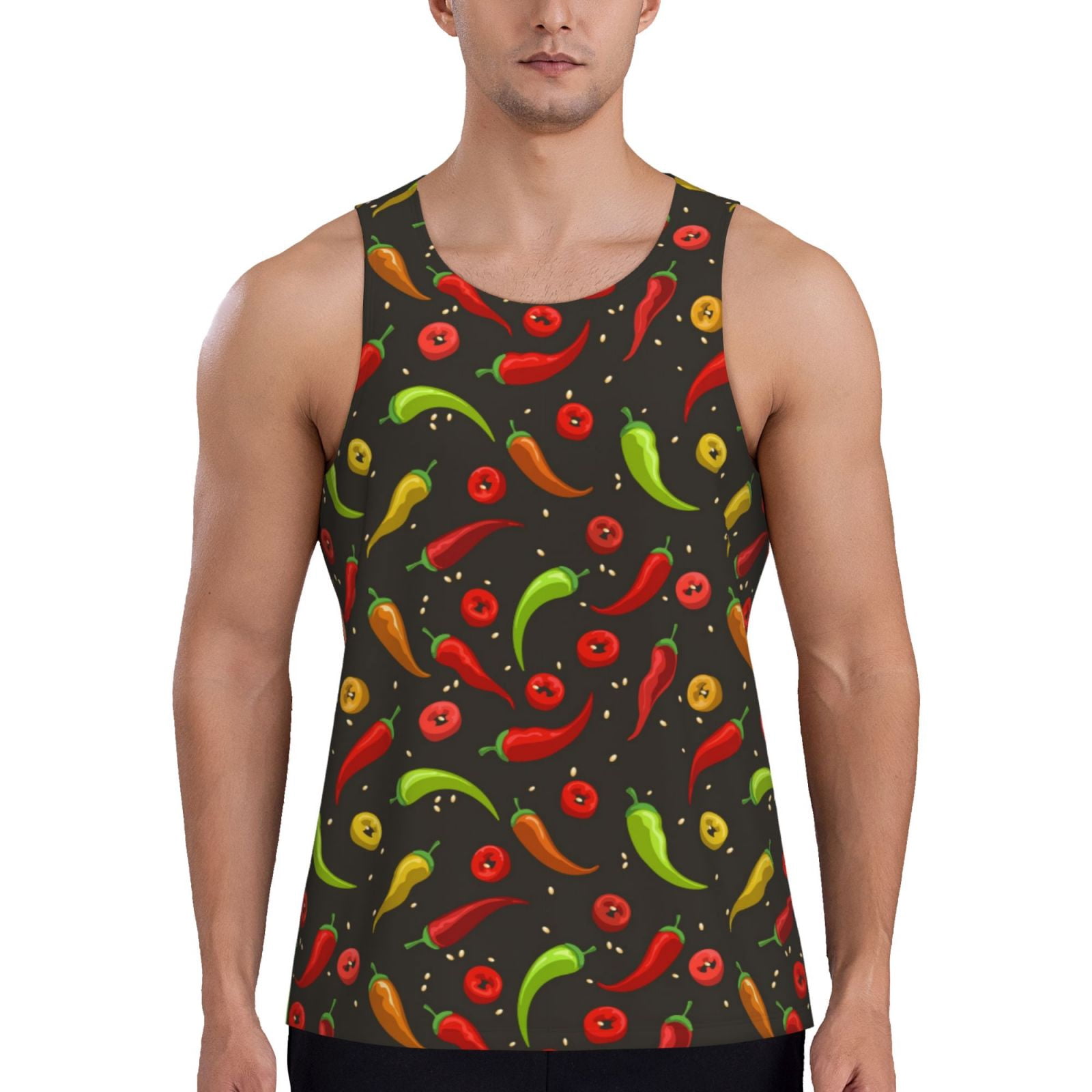 Haiem Chili2 Men Workout Tank Top Gym Bodybuilding Sleeveless Muscle T ...
