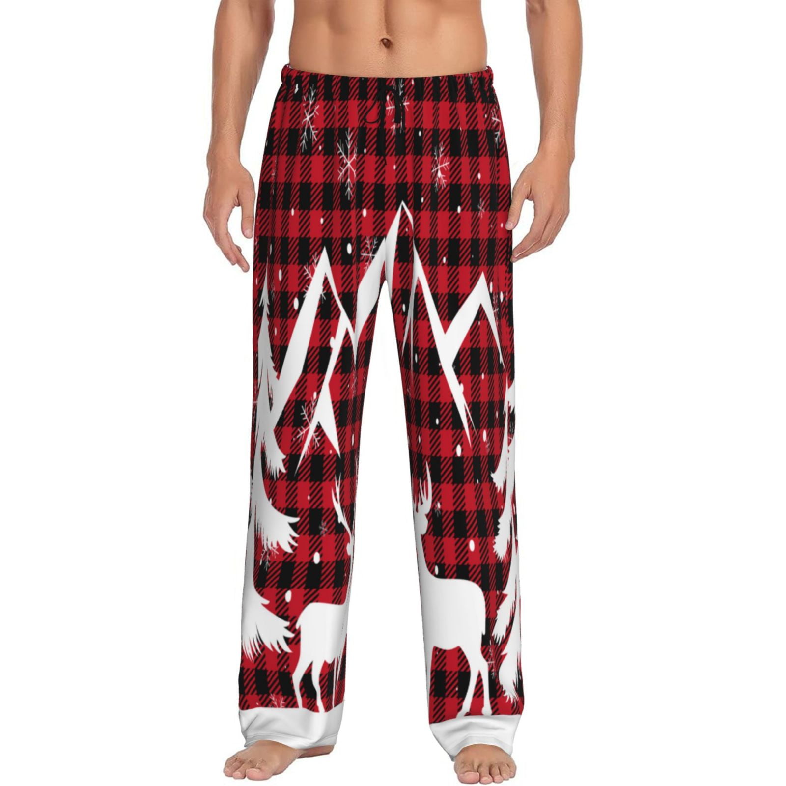Haiem Christmas Buffalo Plaid Men's Pajama Pants Ultra Lightweight Pjs ...