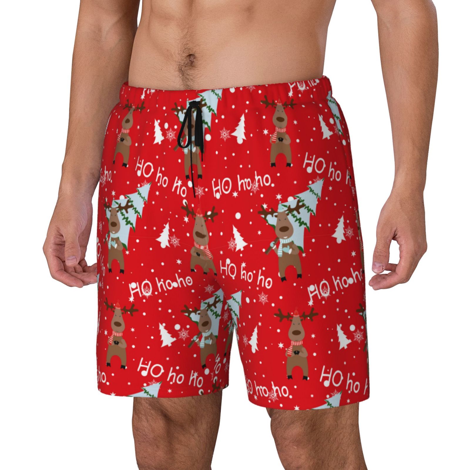 Haiem Christmas Deer 1 Mens Swim Trunks with Compression Liner 2 in 1 ...