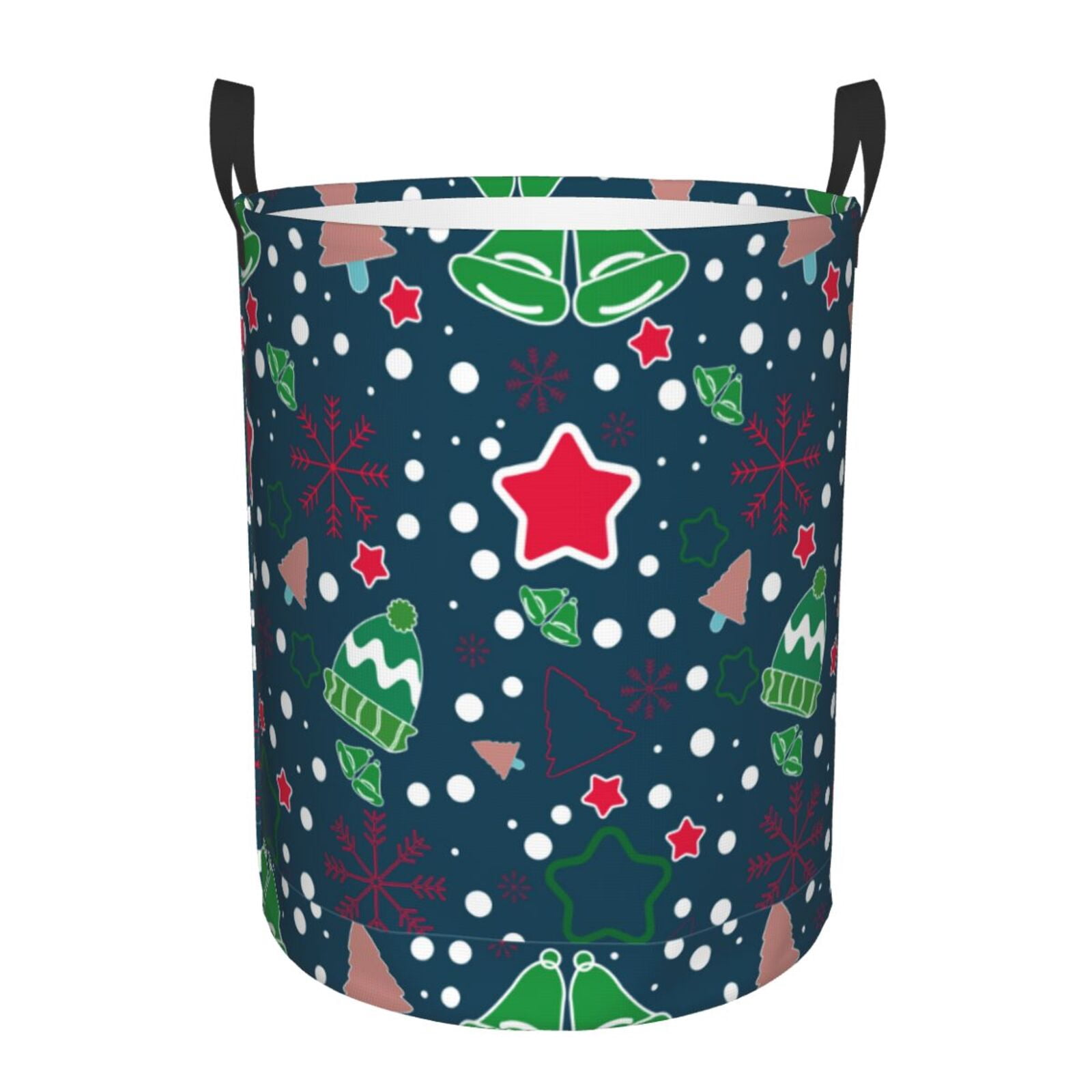 Haiem Christmas Leather Dirty Clothes Laundry Basket,Sturdy ...