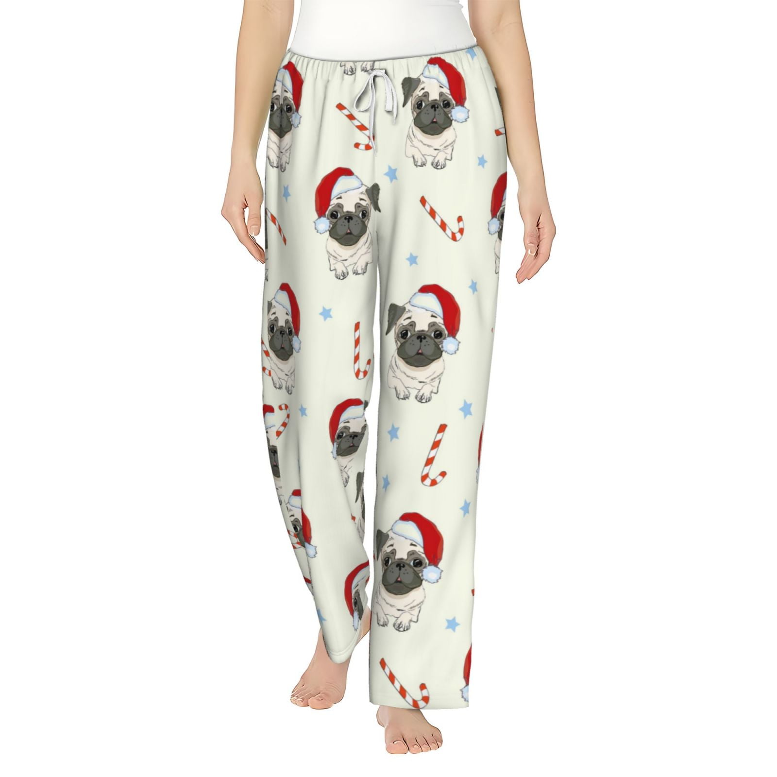 Haiem Christmas Pug Dog Women's Pajama Pants Ultra Lightweight Pjs ...