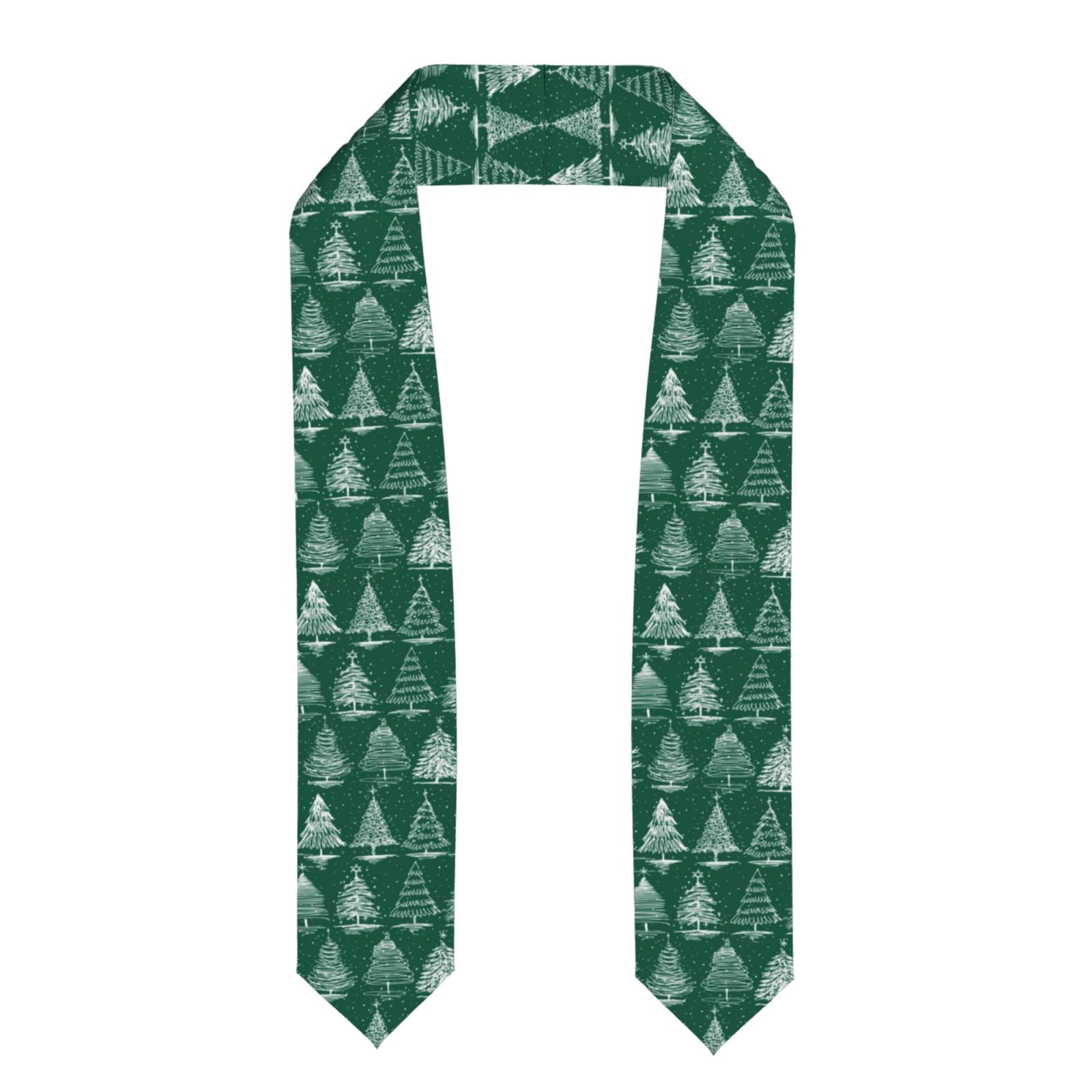 Haiem Christmas Trees Pattern Graduation Stole 2024 | Premium Satin ...