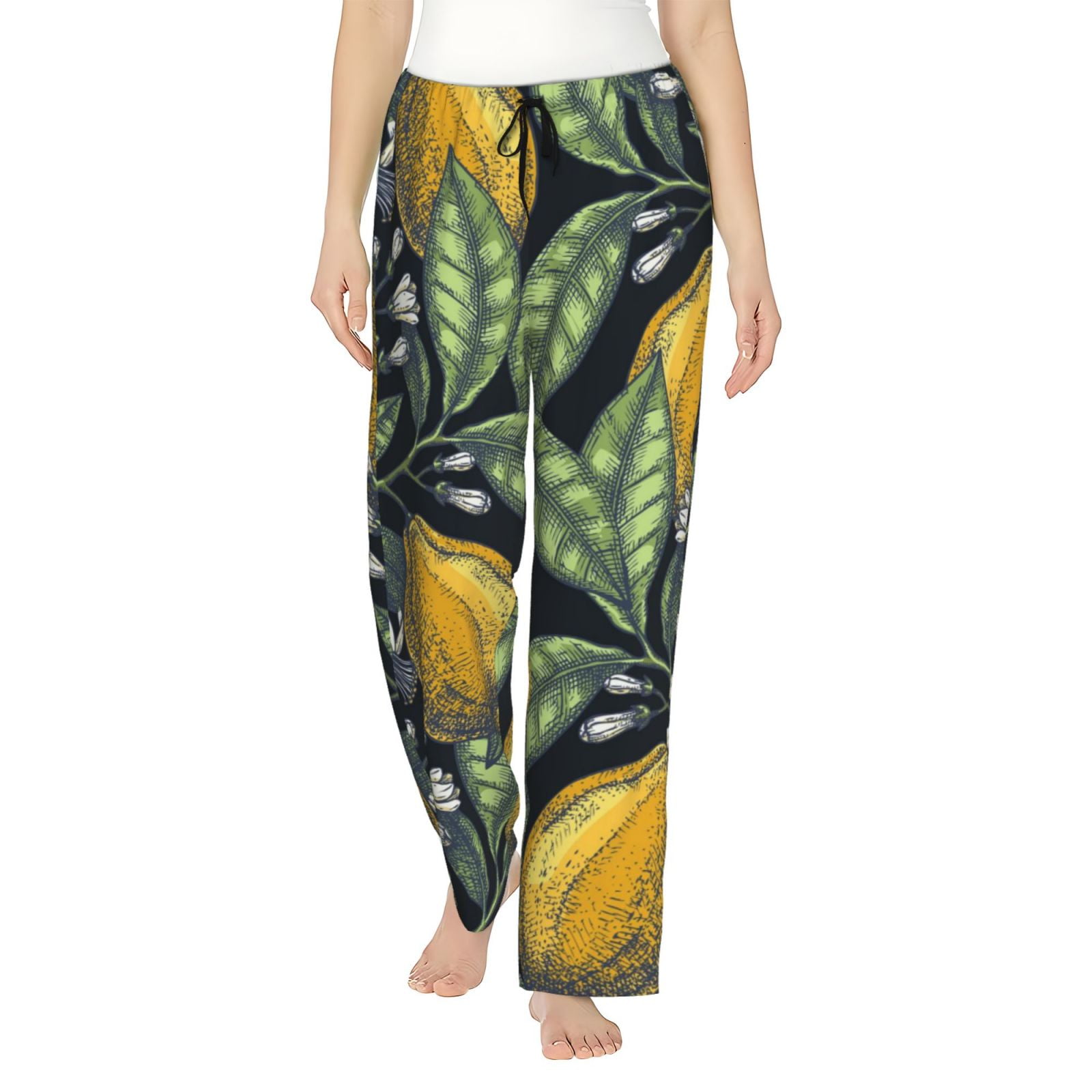 Haiem Citrus Fruits Elegant Lemons Women's Pajama Pants Ultra ...